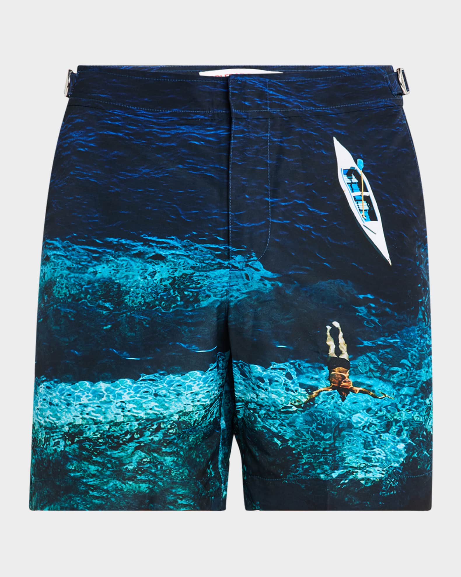 Orlebar Brown Men's Bulldog Photographic Deep Sea Swim Shorts | Neiman ...
