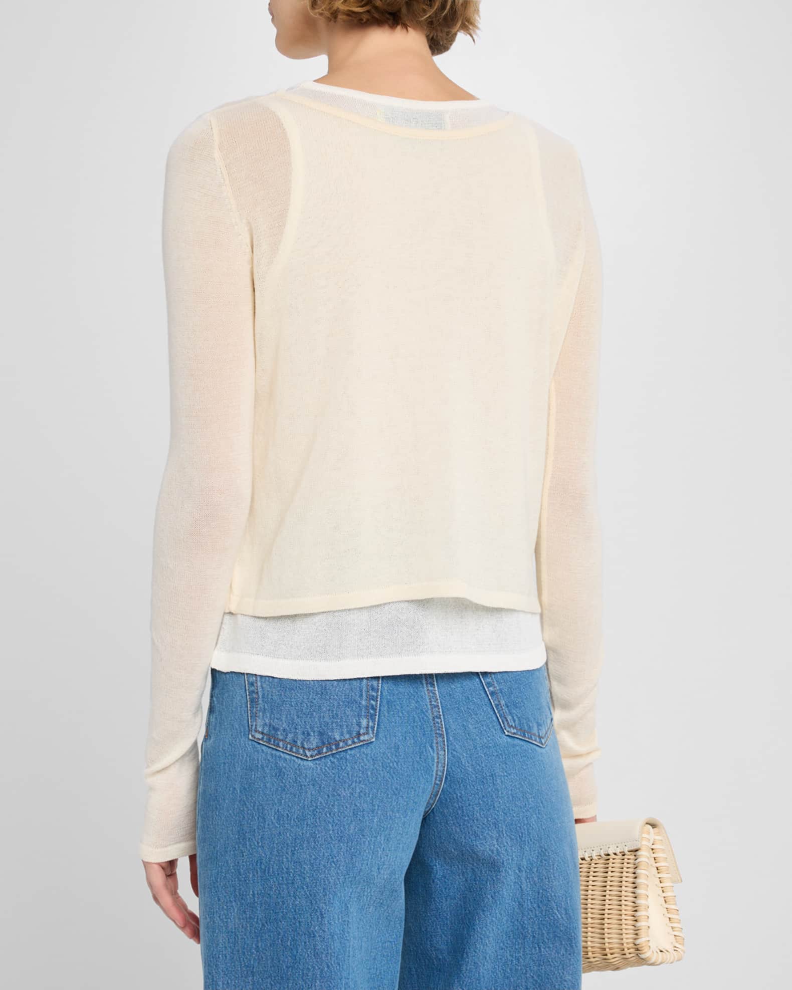 Marques'Almeida Layered Wide-Neck Knit Top | Neiman Marcus