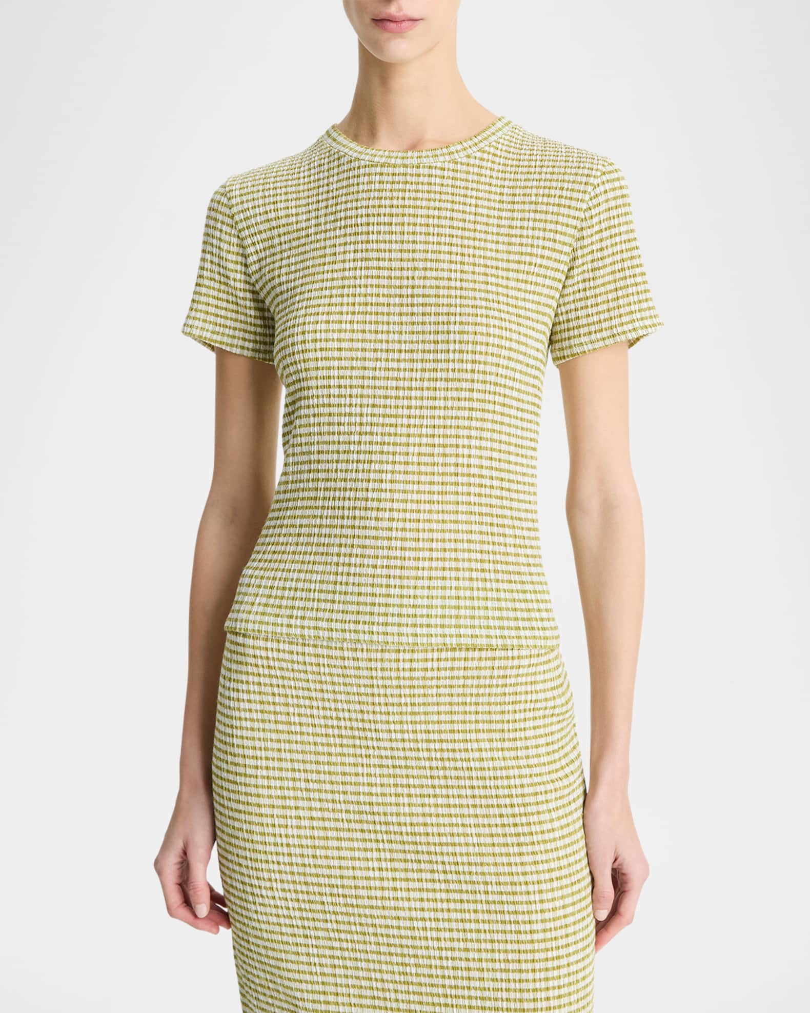 Vince Short-Sleeve Crewneck Top | Neiman Marcus