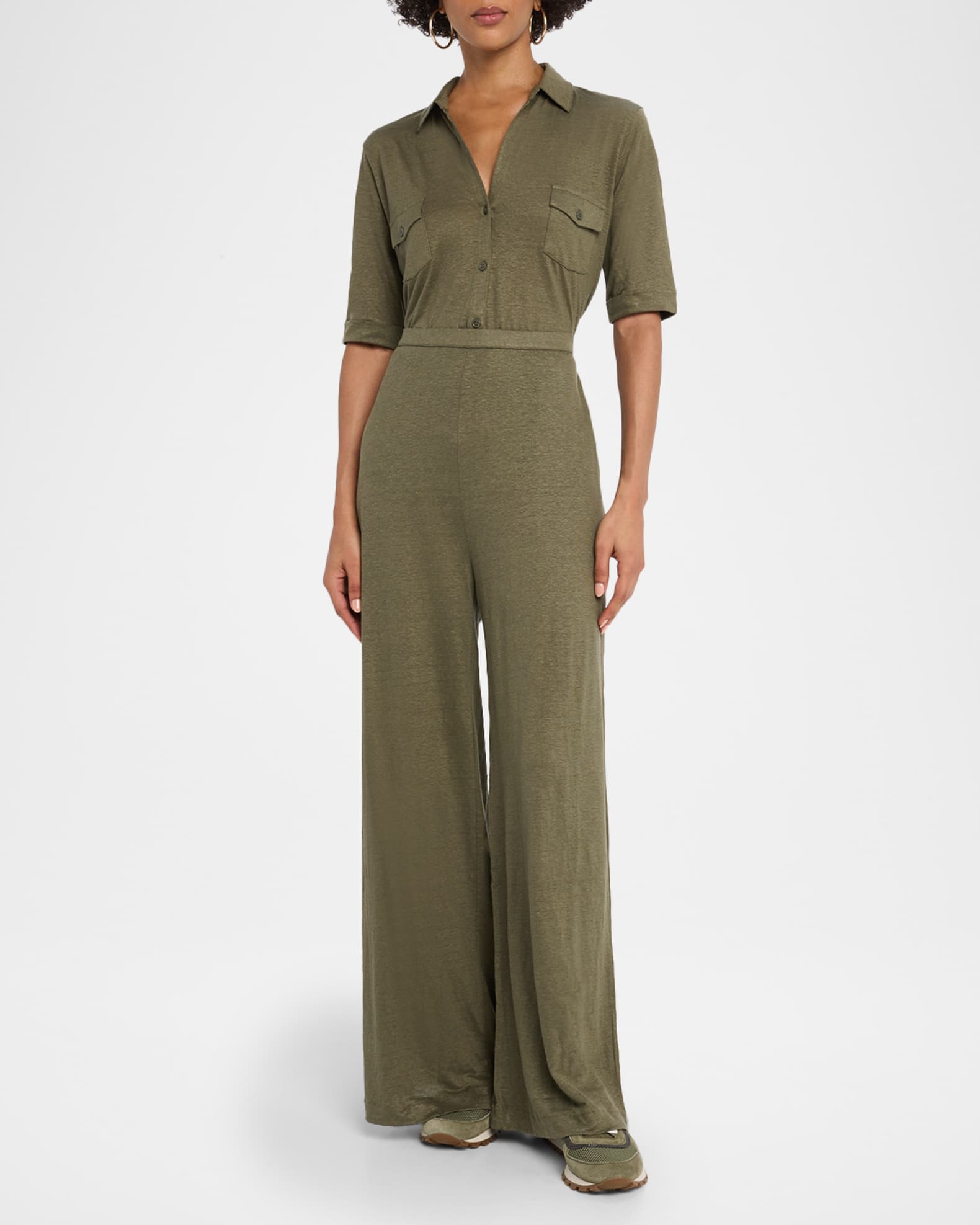 Majestic Filatures Wide-Leg Stretch Linen Lounge Pants | Neiman Marcus
