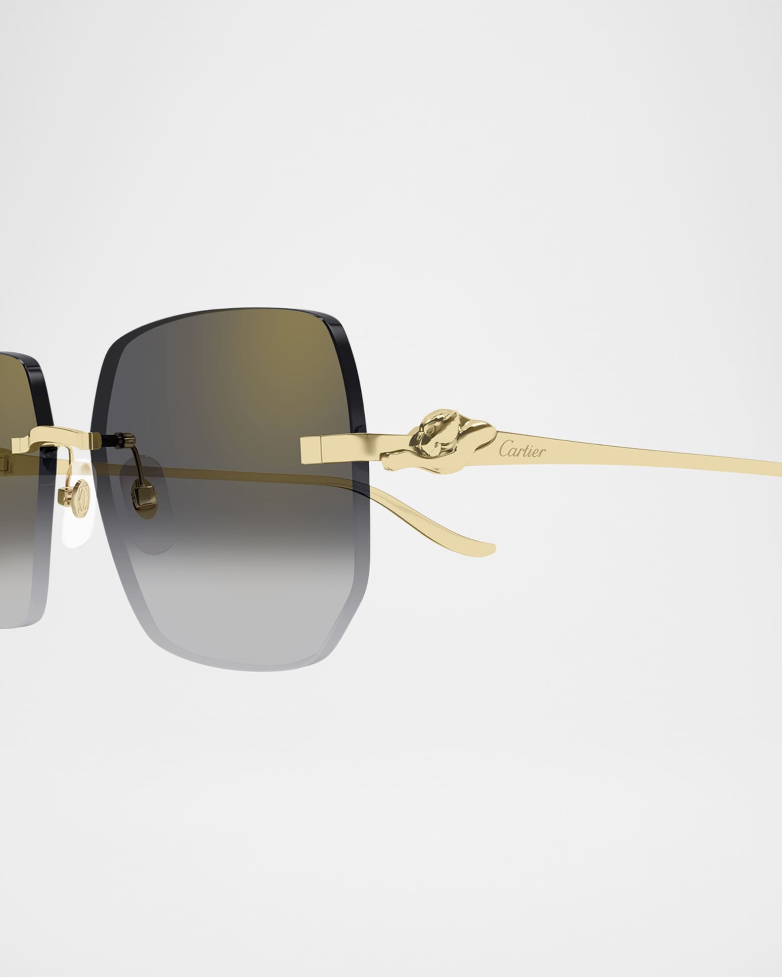 Cartier Rimless Metal Butterfly Sunglasses | Neiman Marcus