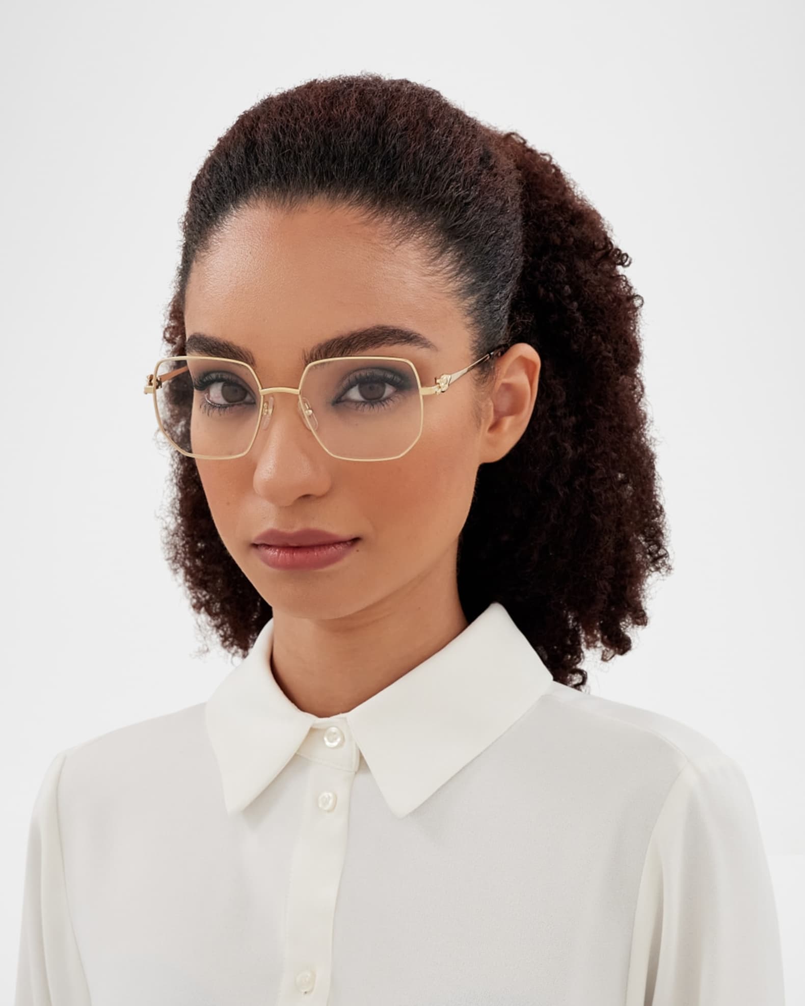 Cartier Rectangle Metal Optical Glasses | Neiman Marcus