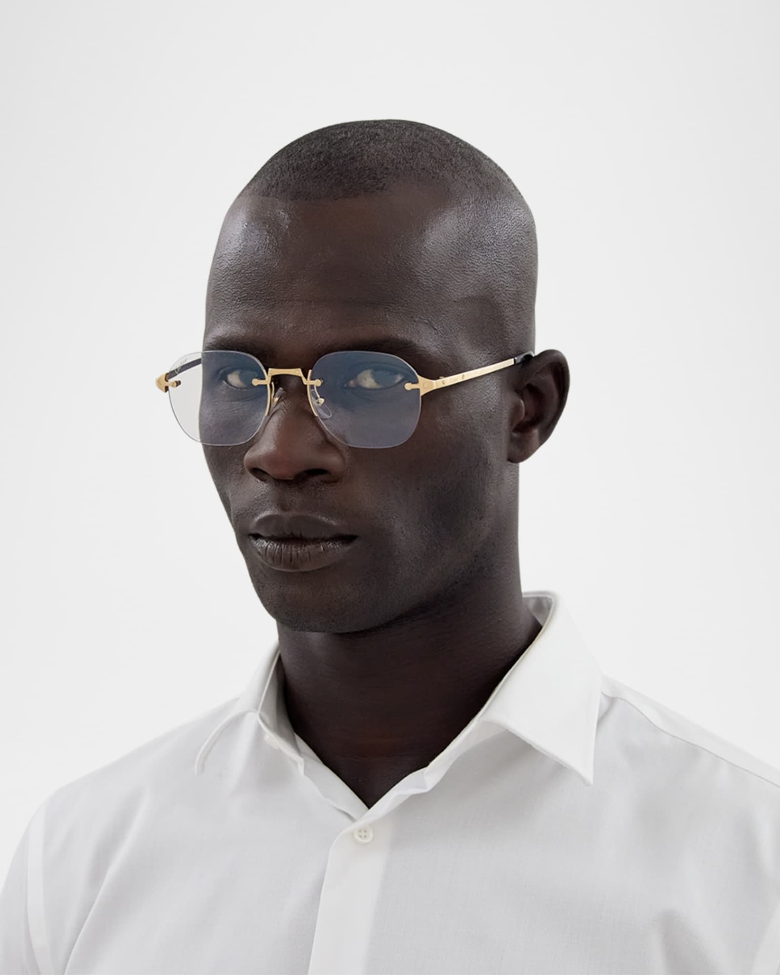 Cartier Round Metal Optical Glasses | Neiman Marcus