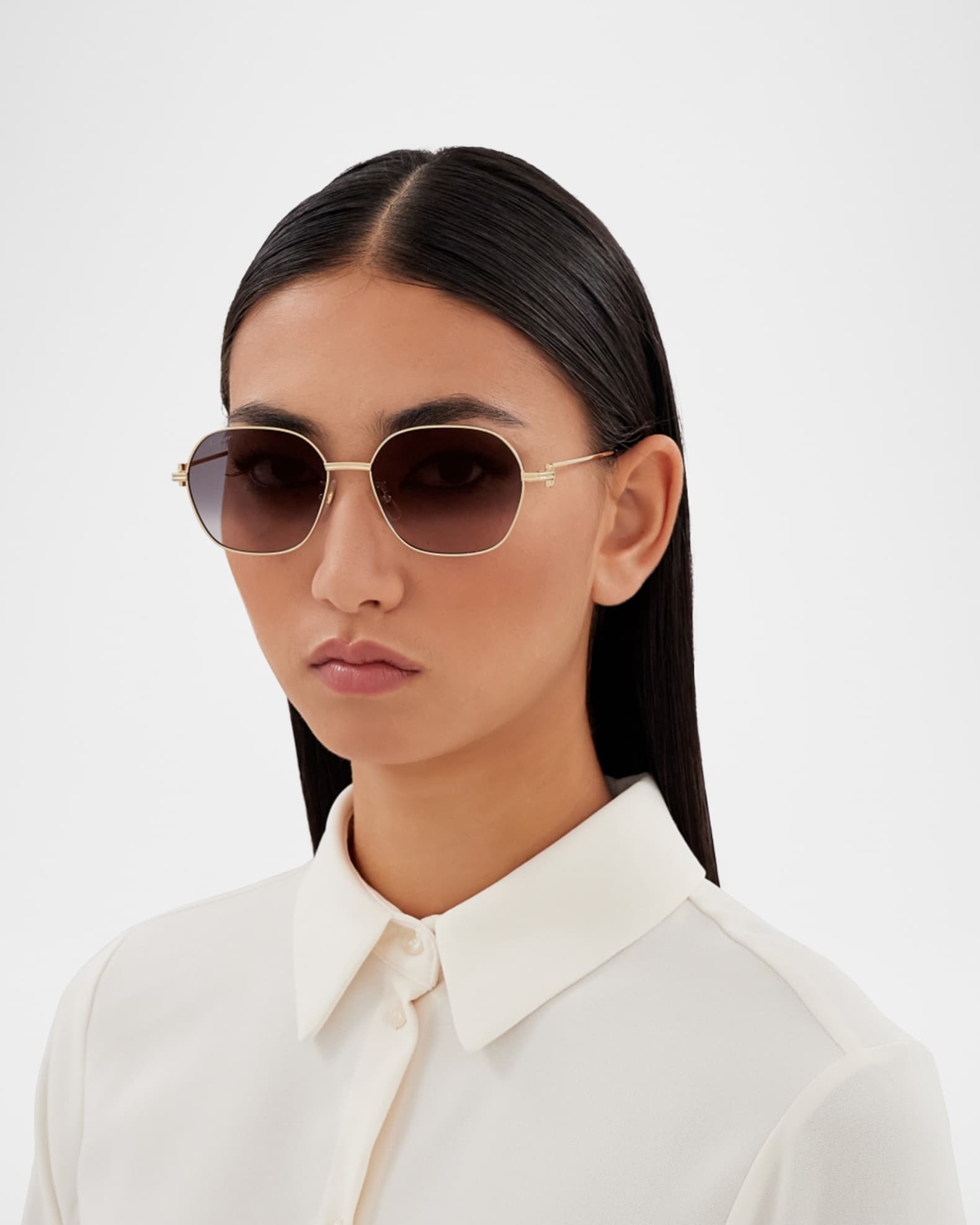 Cartier Gradient Metal Butterfly Sunglasses | Neiman Marcus