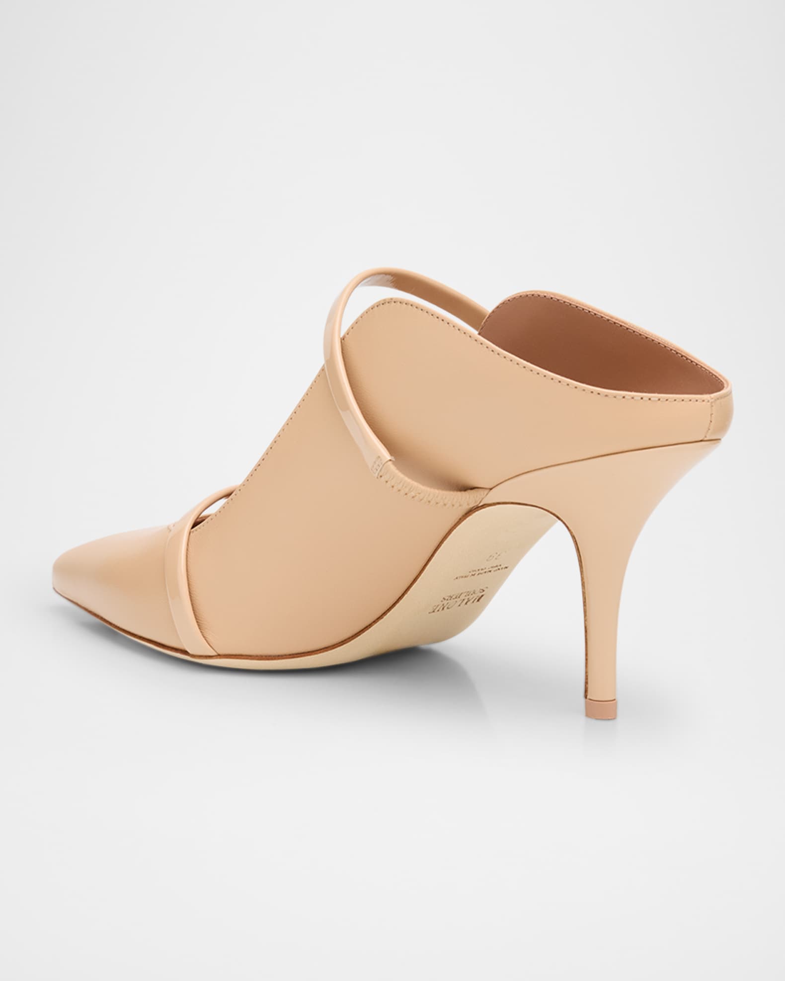 Malone Souliers Maureen Leather Dual-Band Mule Pumps | Neiman Marcus