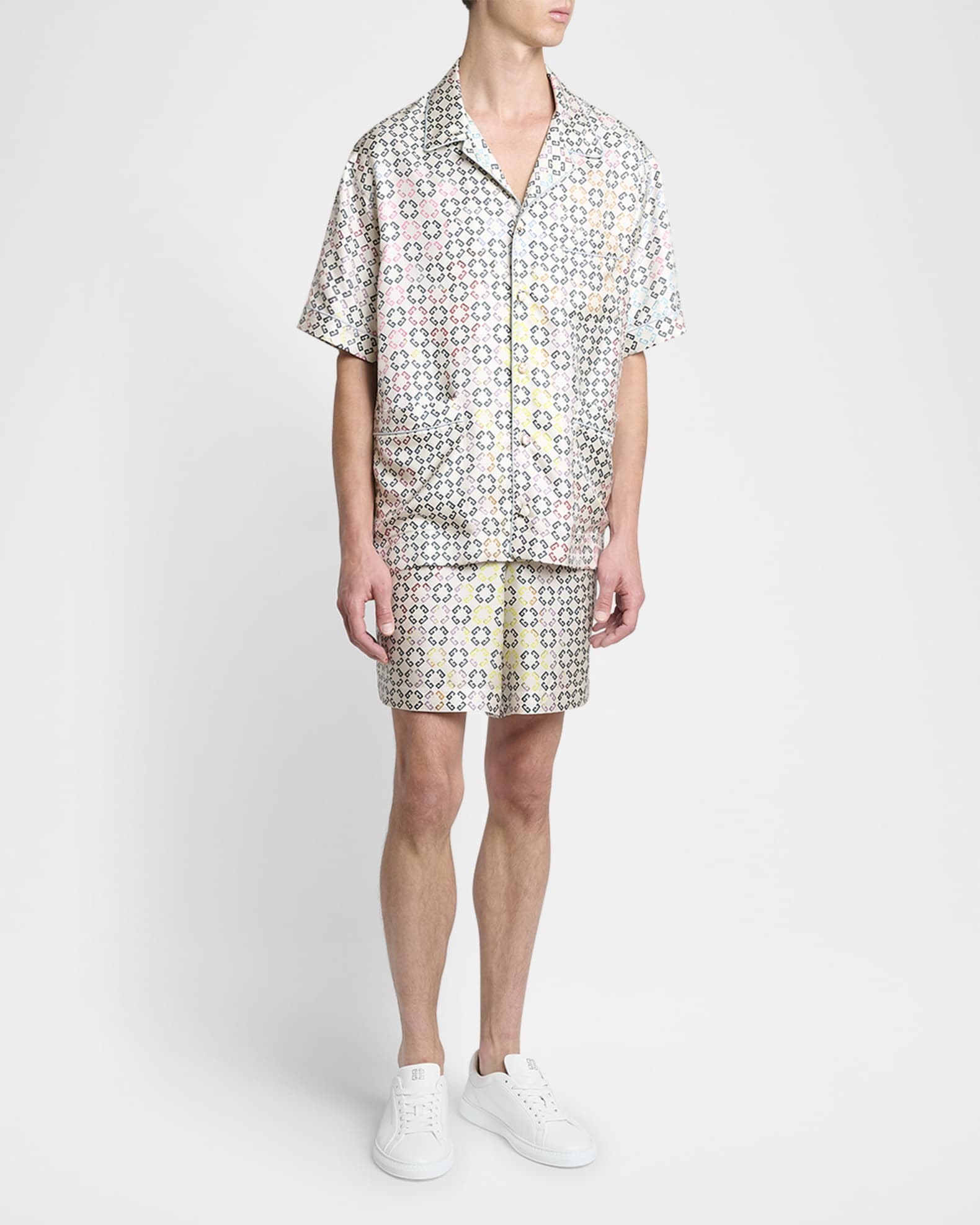 givenchy monogram pattern shirt