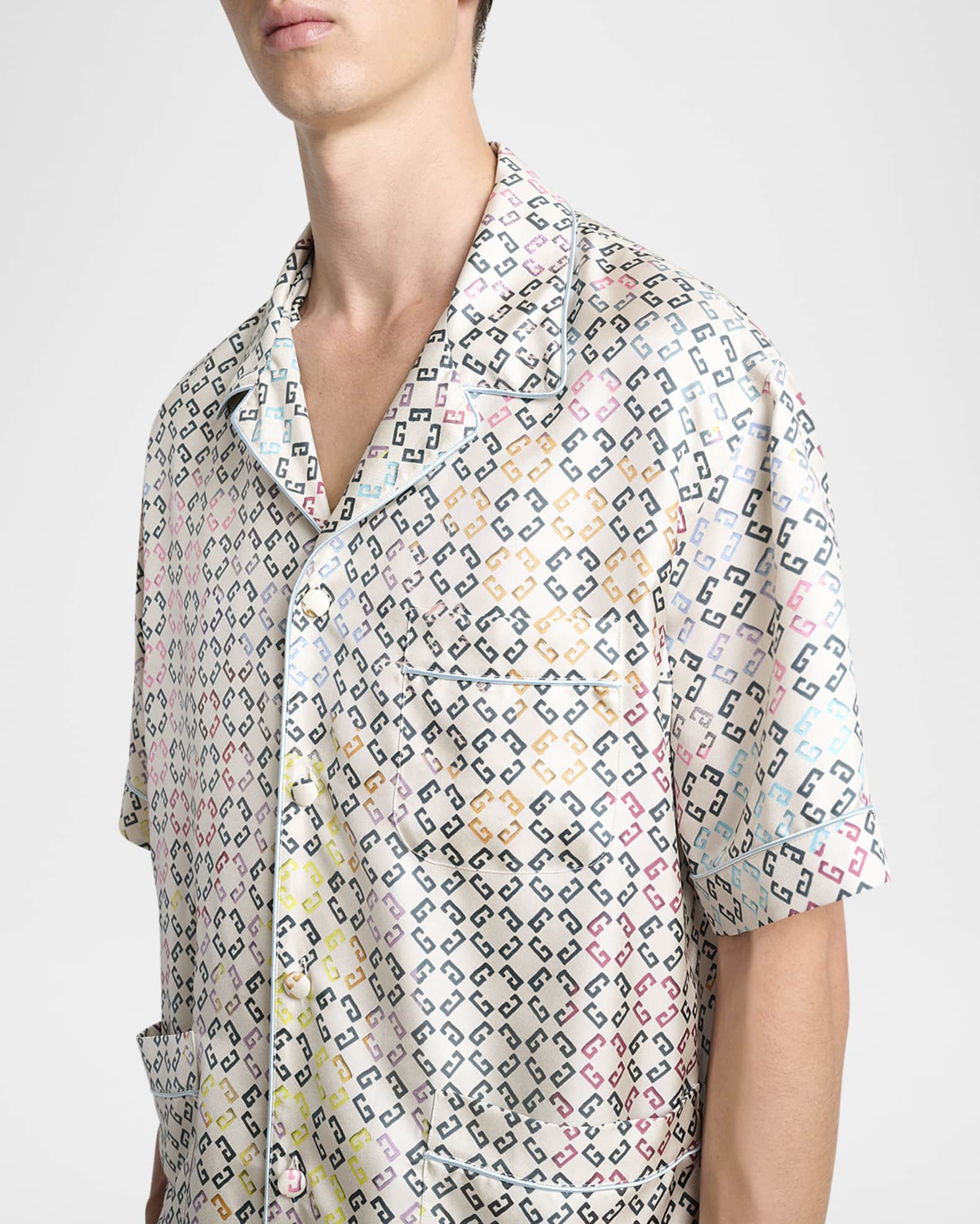 givenchy monogram pattern shirt