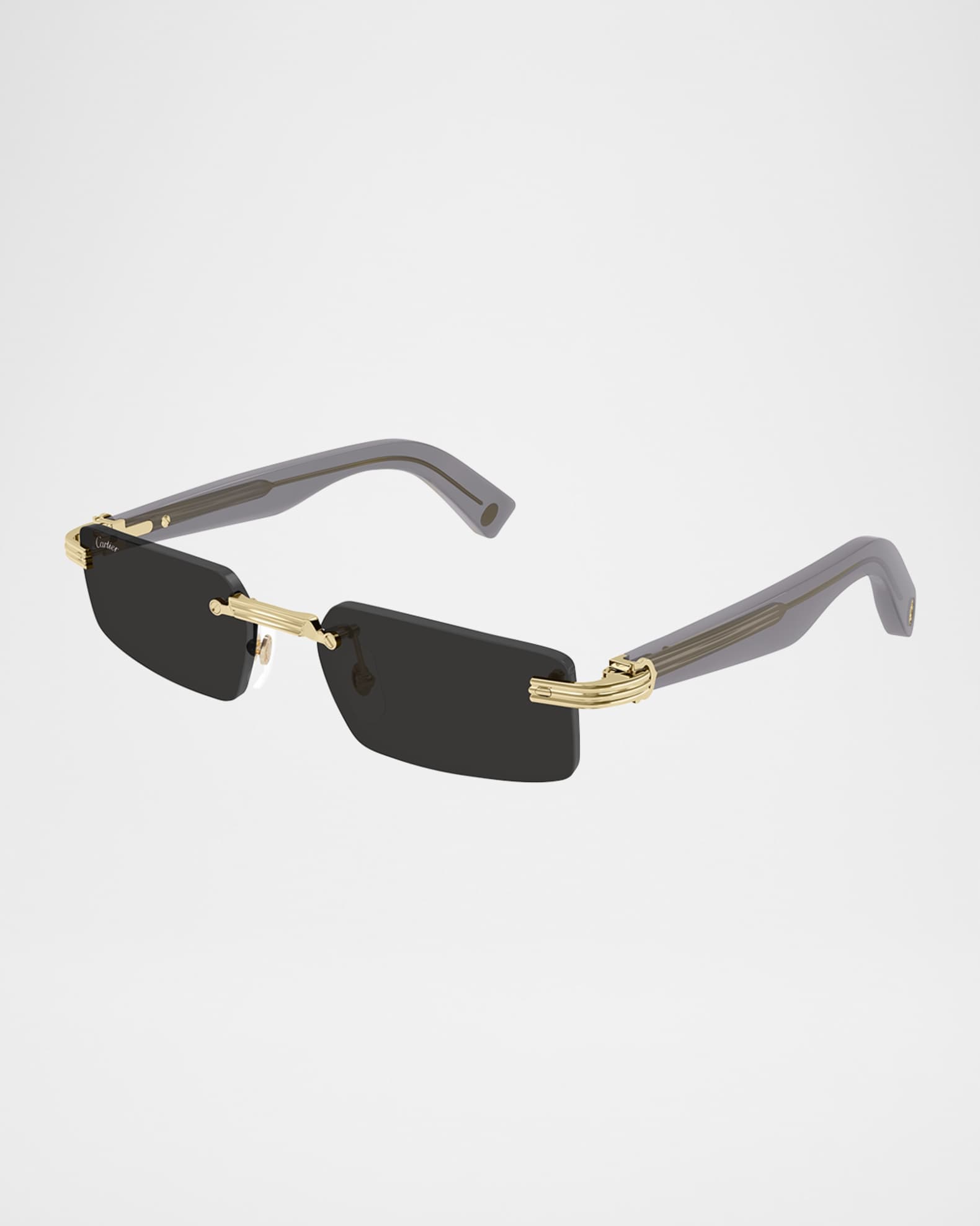 Cartier Men's CT0537SM Metal Rectangle Sunglasses | Neiman Marcus