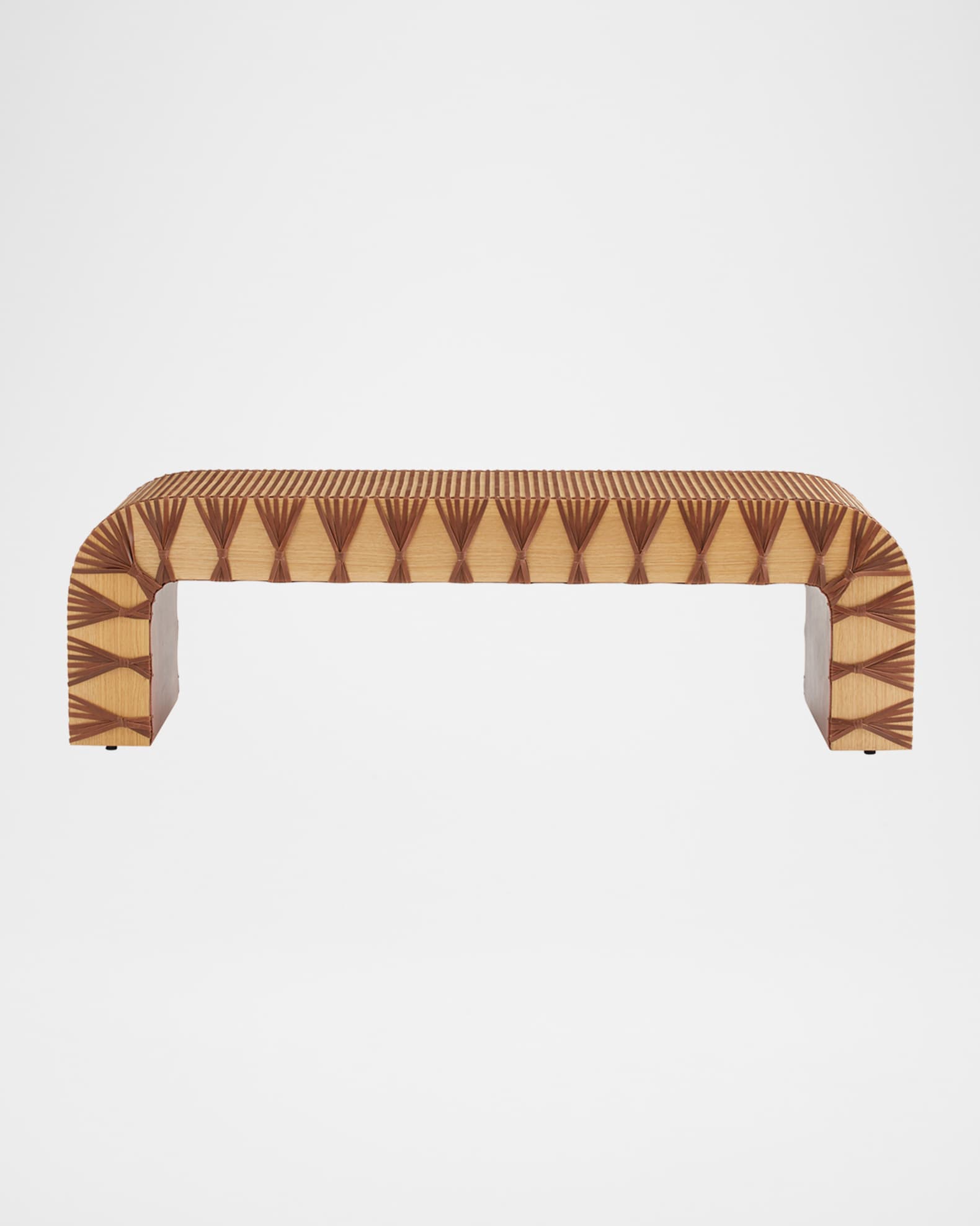 Arteriors Hutchins Braided Leather Bench, 60" | Neiman Marcus