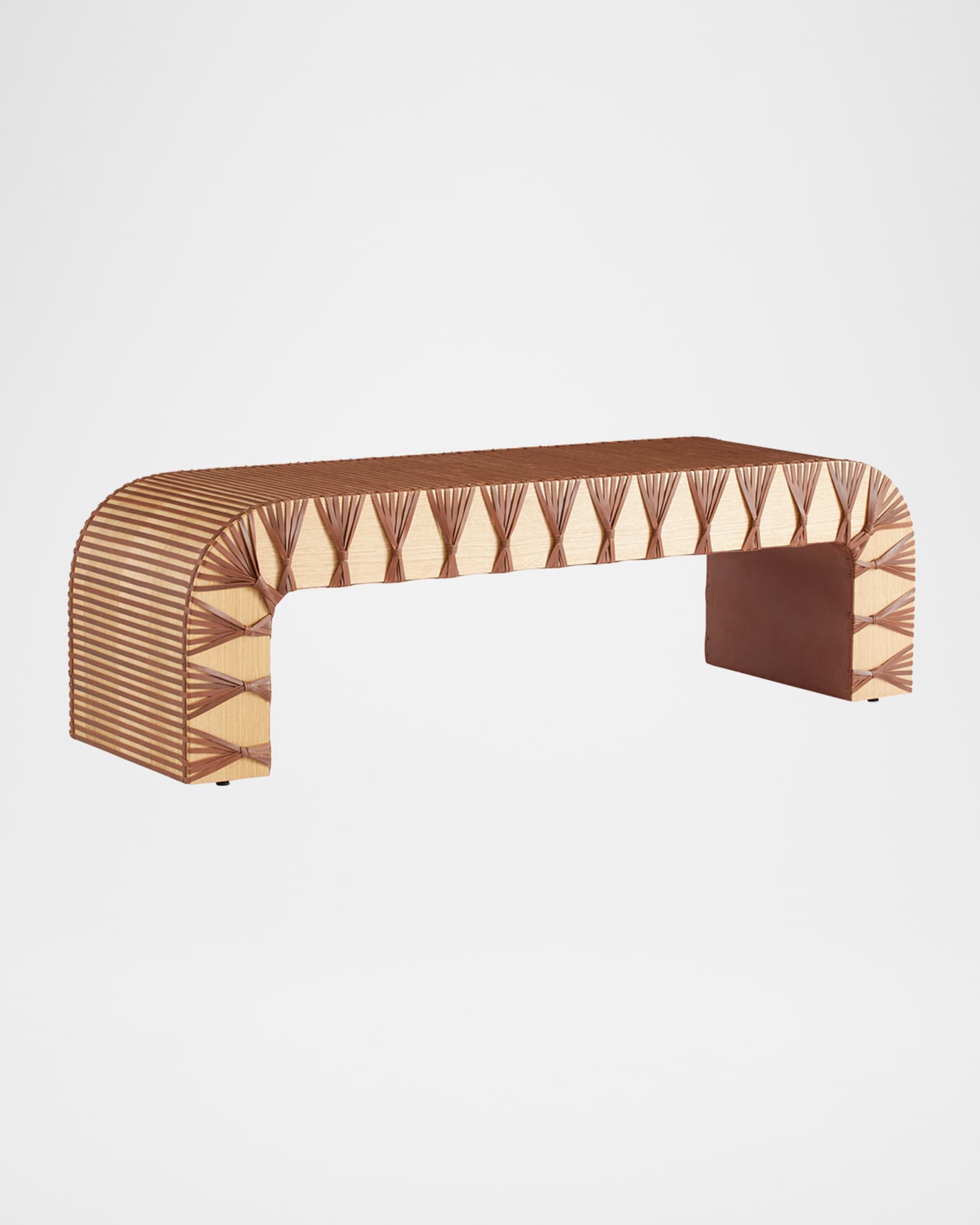Arteriors Hutchins Braided Leather Bench, 60" | Neiman Marcus