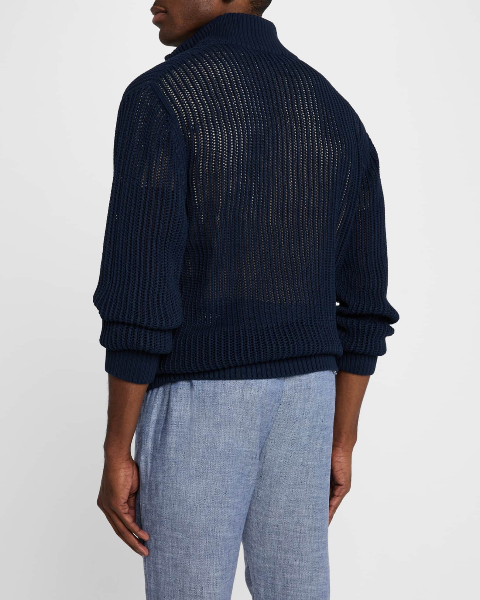 Frescobol Carioca Men's Maximo Cotton Knit Quarter-Zip Sweater | Neiman ...