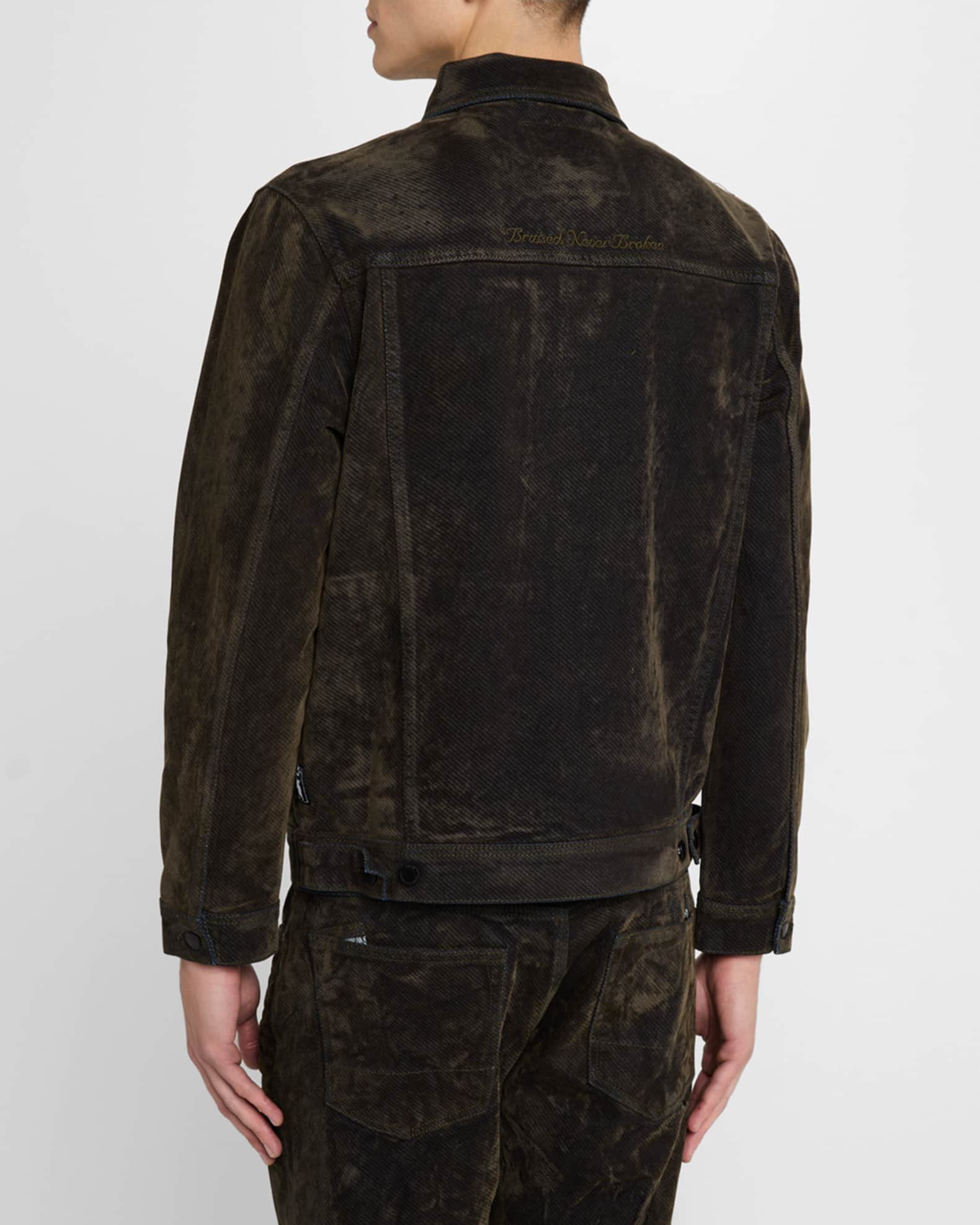 PRPS Men's Palladium Flocked Denim Jacket | Neiman Marcus