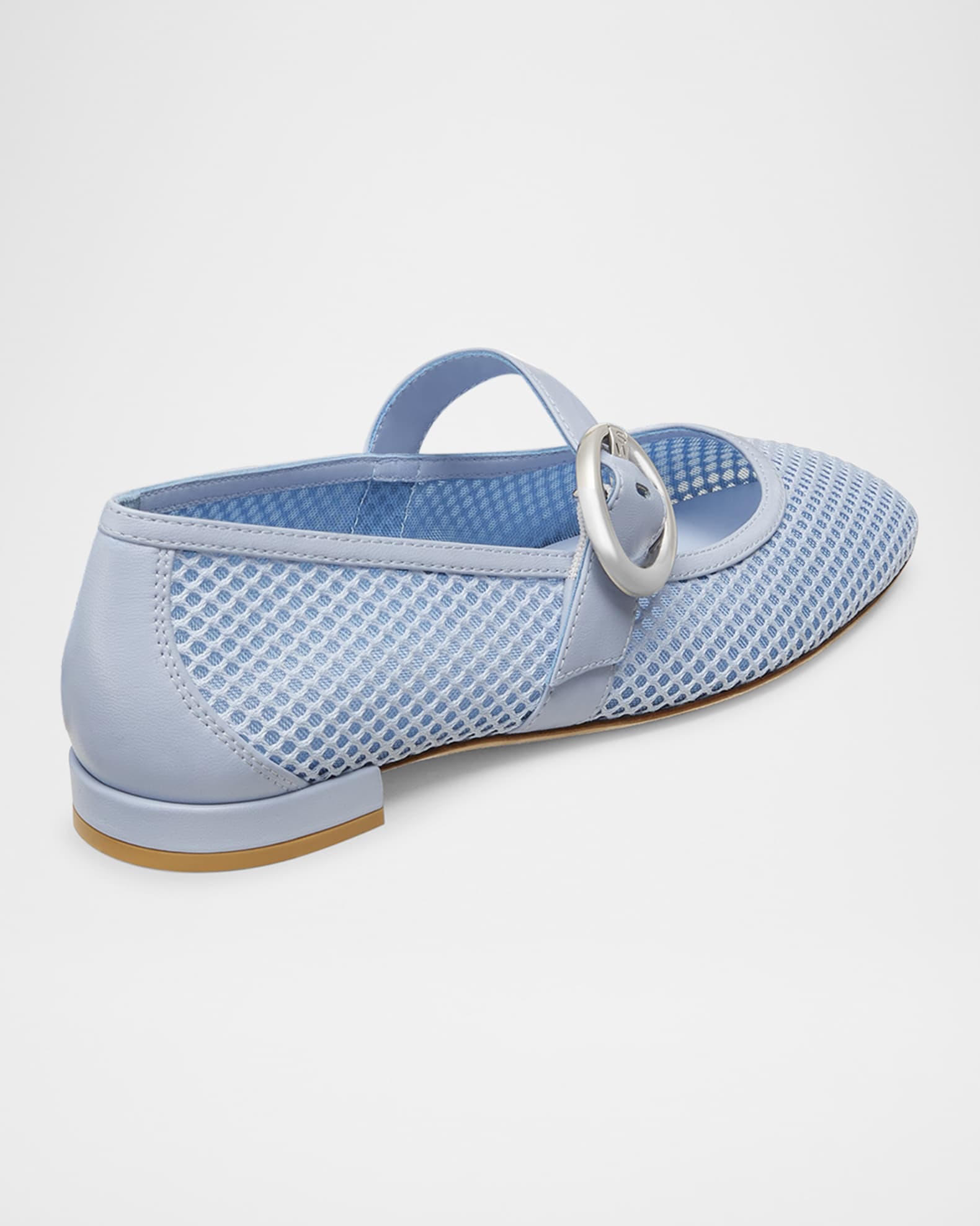Stuart Weitzman Arabella Net Mary Jane Ballerina Flats | Neiman Marcus
