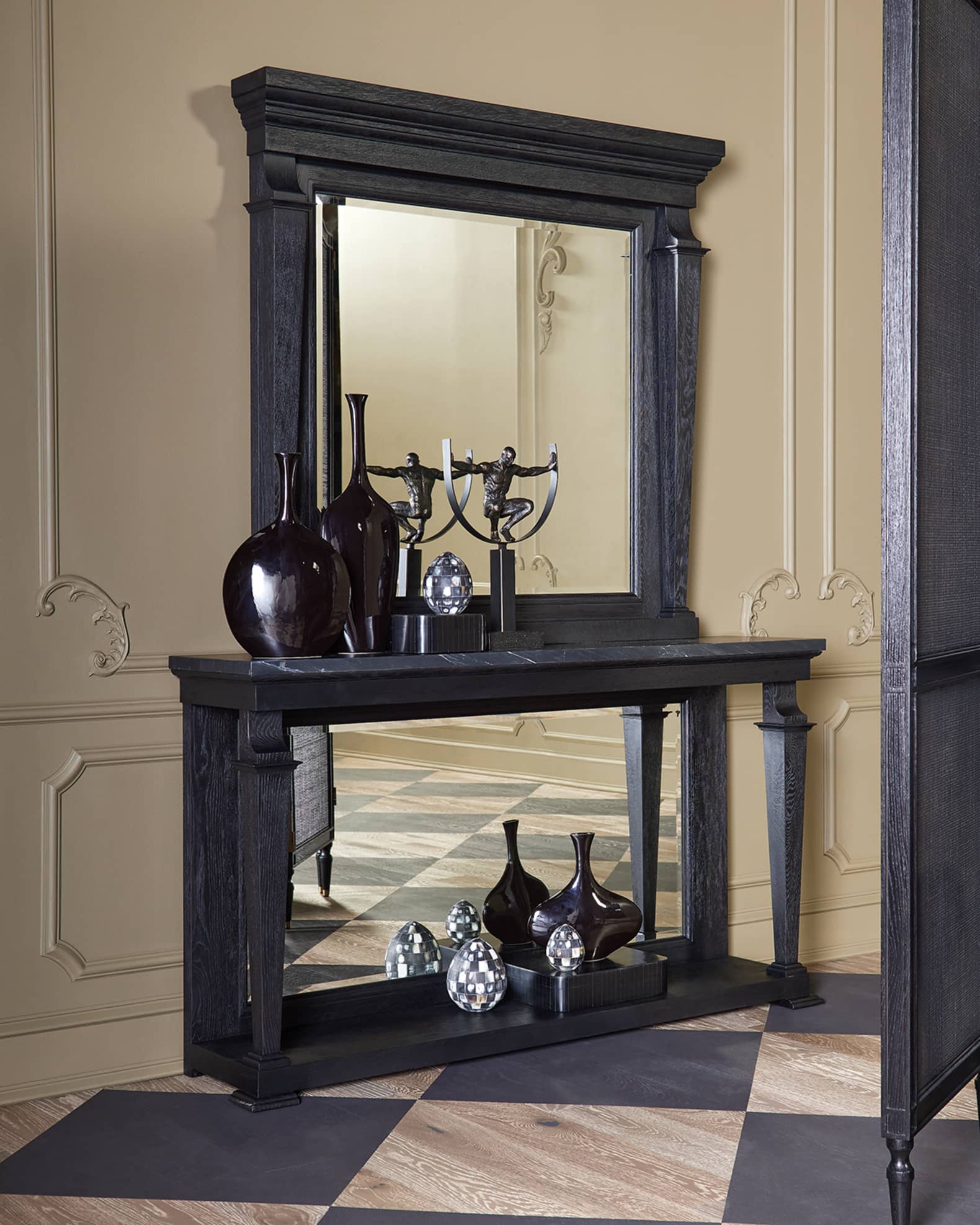 Global Views Josephine Console Table, Black | Neiman Marcus