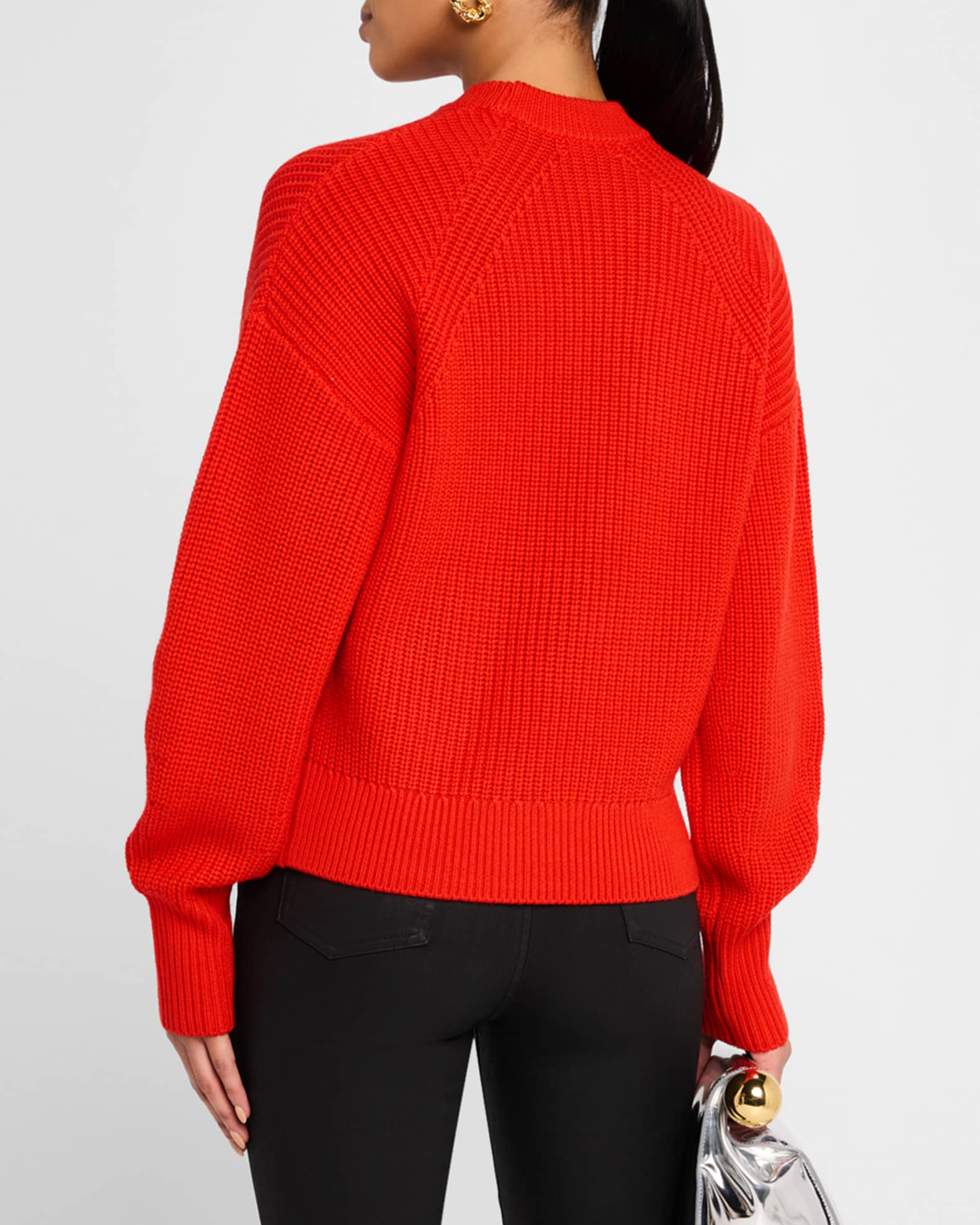 Majestic Filatures Ribbed Crewneck Merino Wool Sweater | Neiman Marcus
