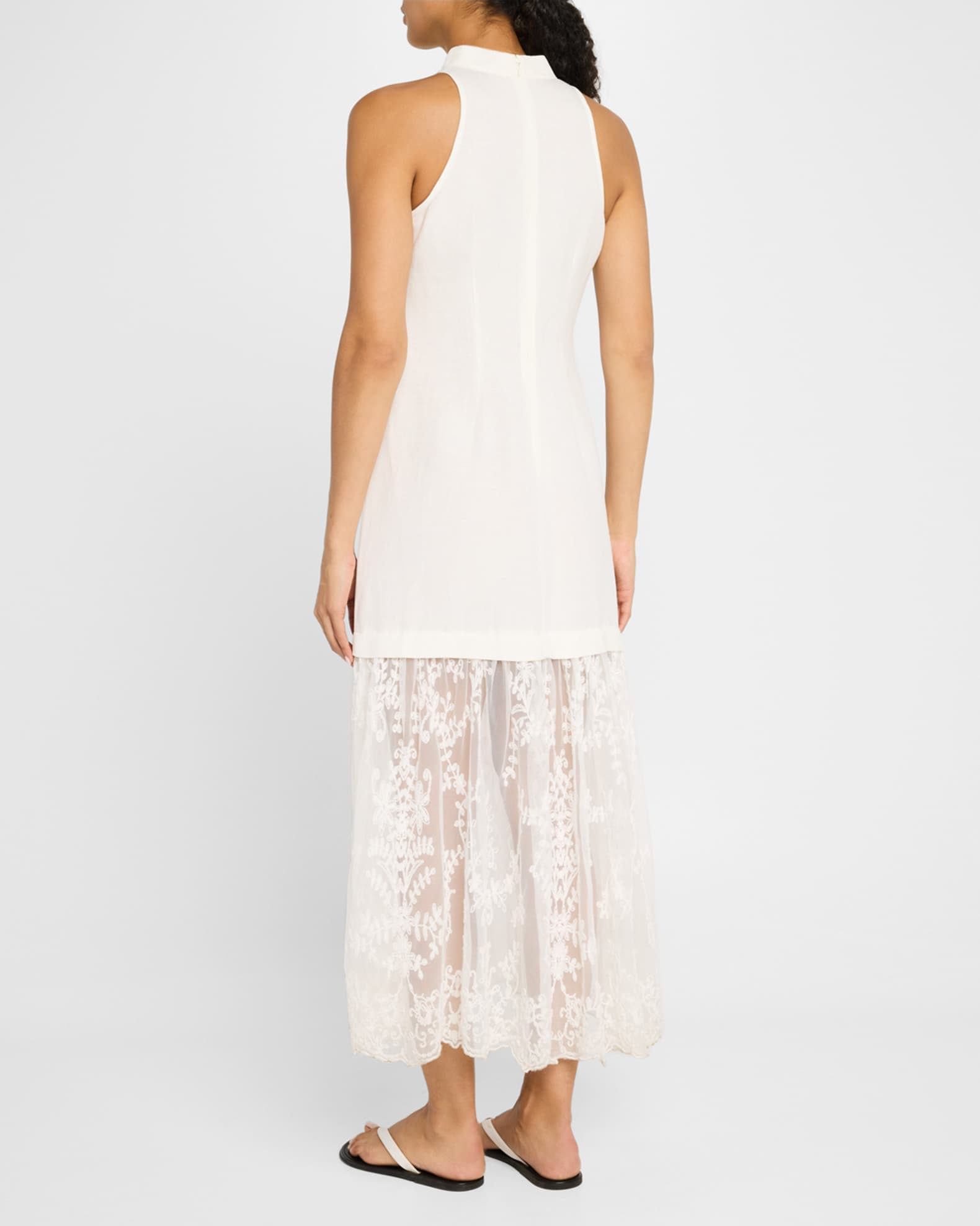 Sea Marja Embroidered Tank Dress | Neiman Marcus