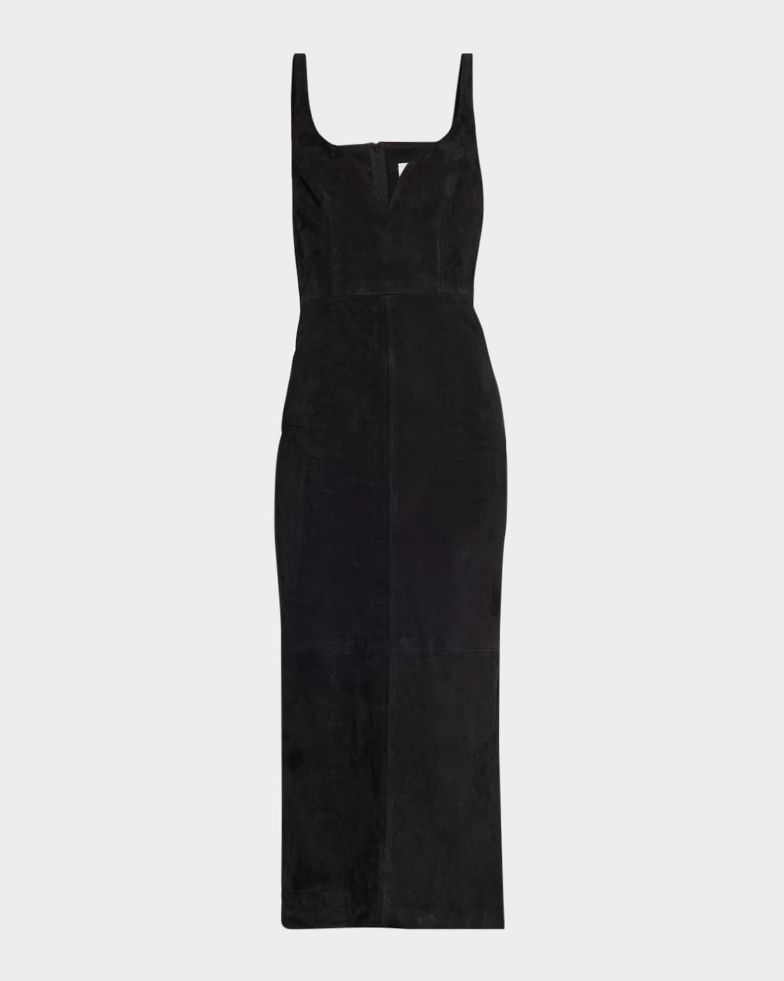 Alex Perry Sweetheart Suede Singlet Midi Dress | Neiman Marcus