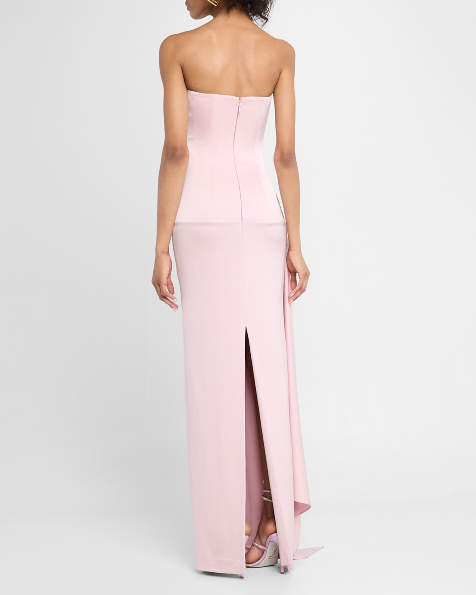 Alex Perry Strapless Satin Sash Corset Gown | Neiman Marcus