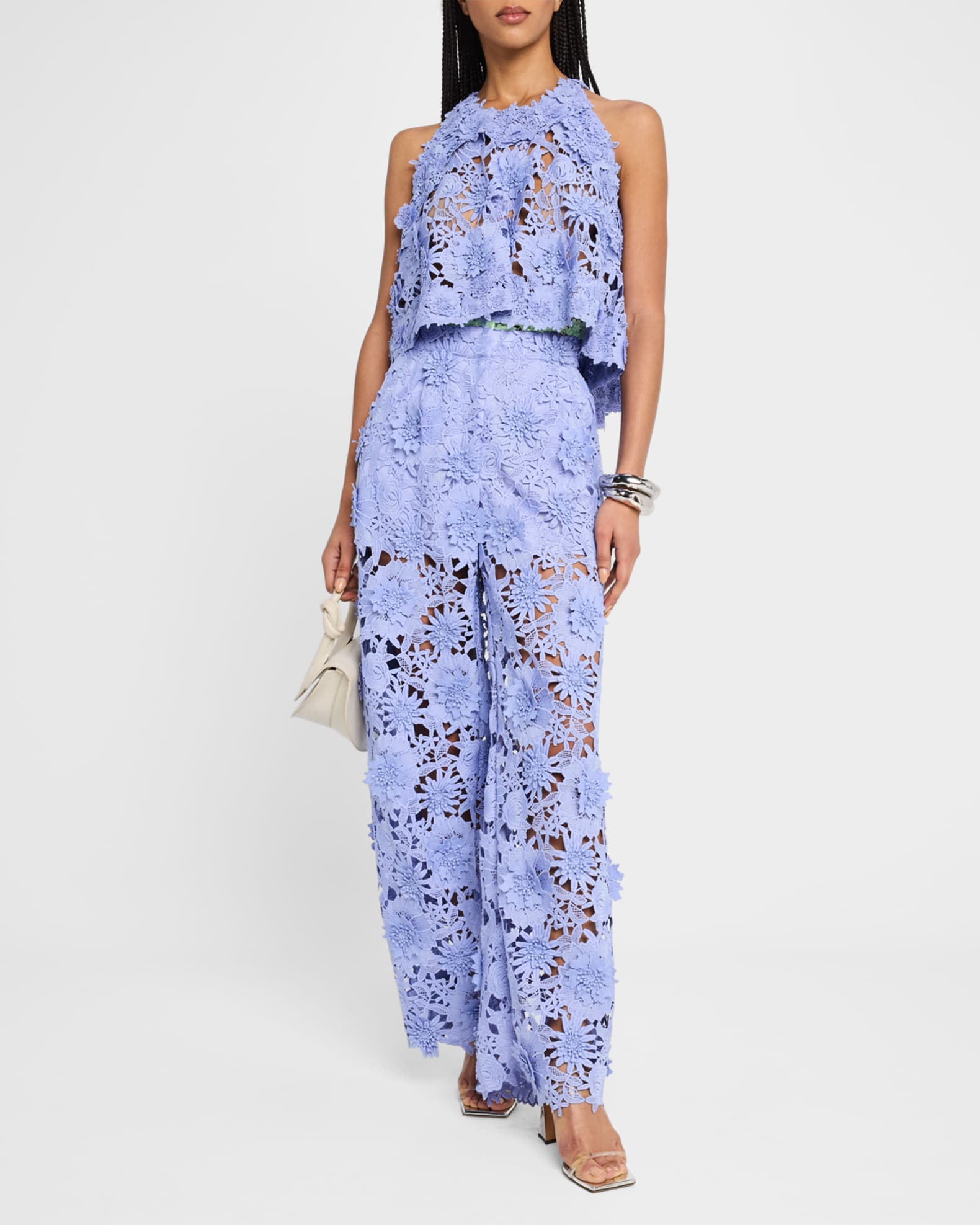 AKNVAS Lola Floral Lace Top | Neiman Marcus