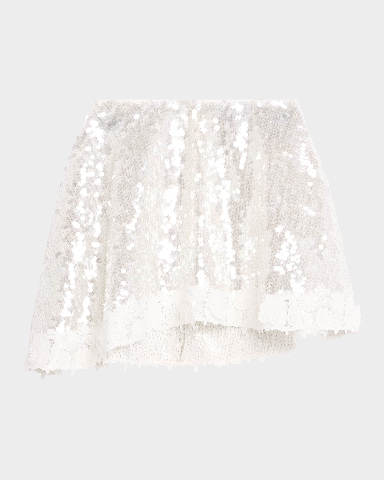 AKNVAS Gem Sequined Mini Skirt | Neiman Marcus