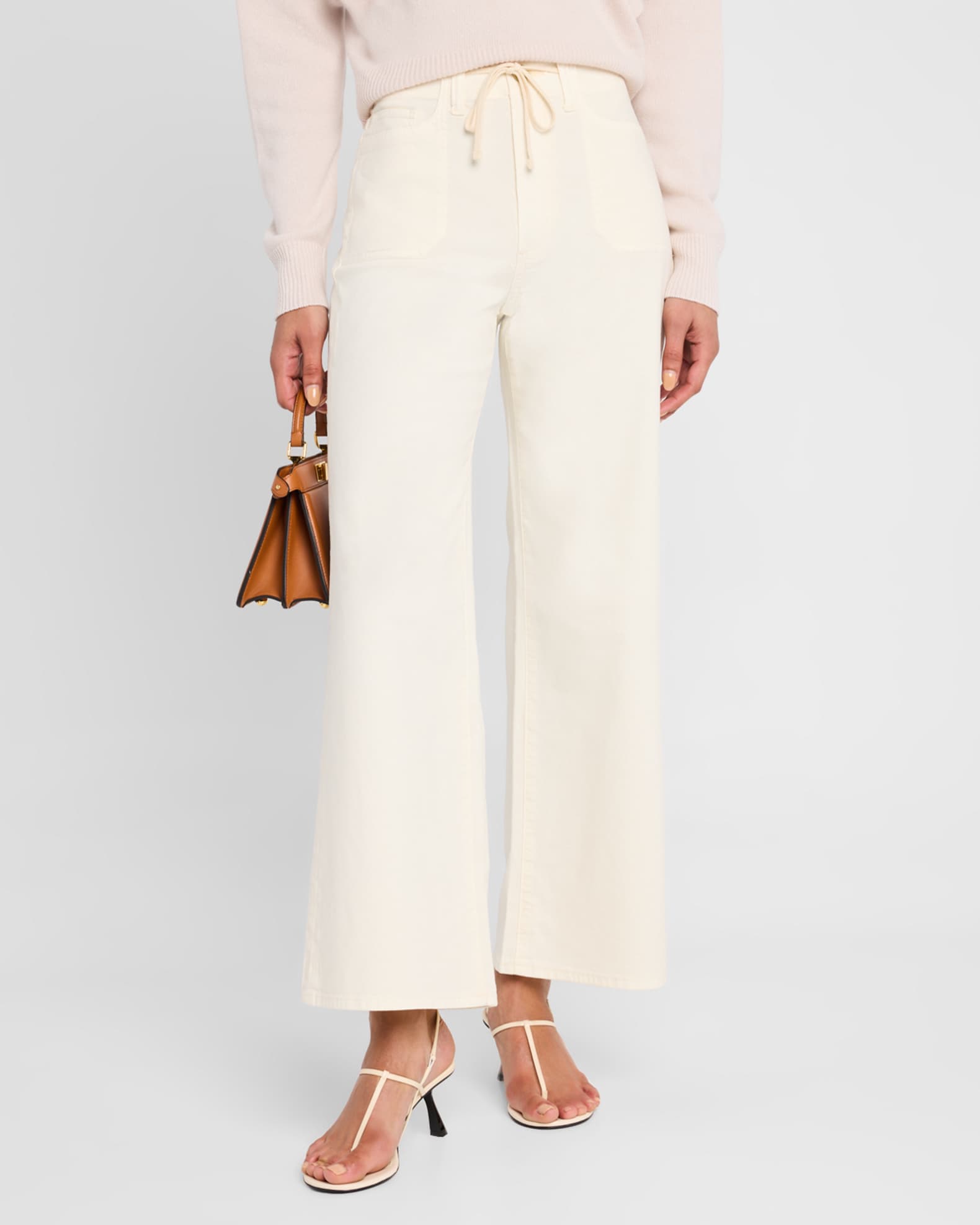 PAIGE Ari Wide-Leg Tie-Waist Jeans | Neiman Marcus