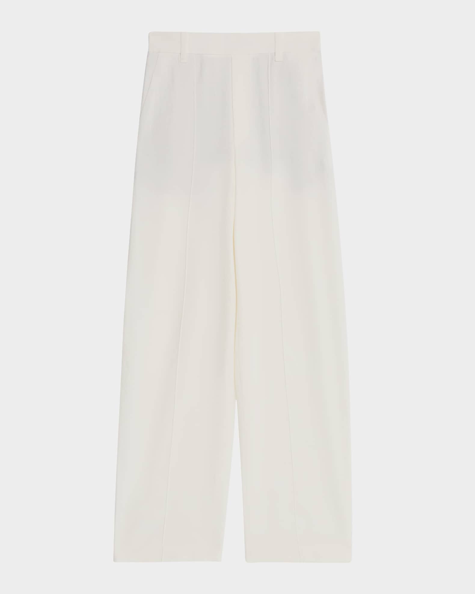 Vince High-Rise Pull-On Linen Pants | Neiman Marcus