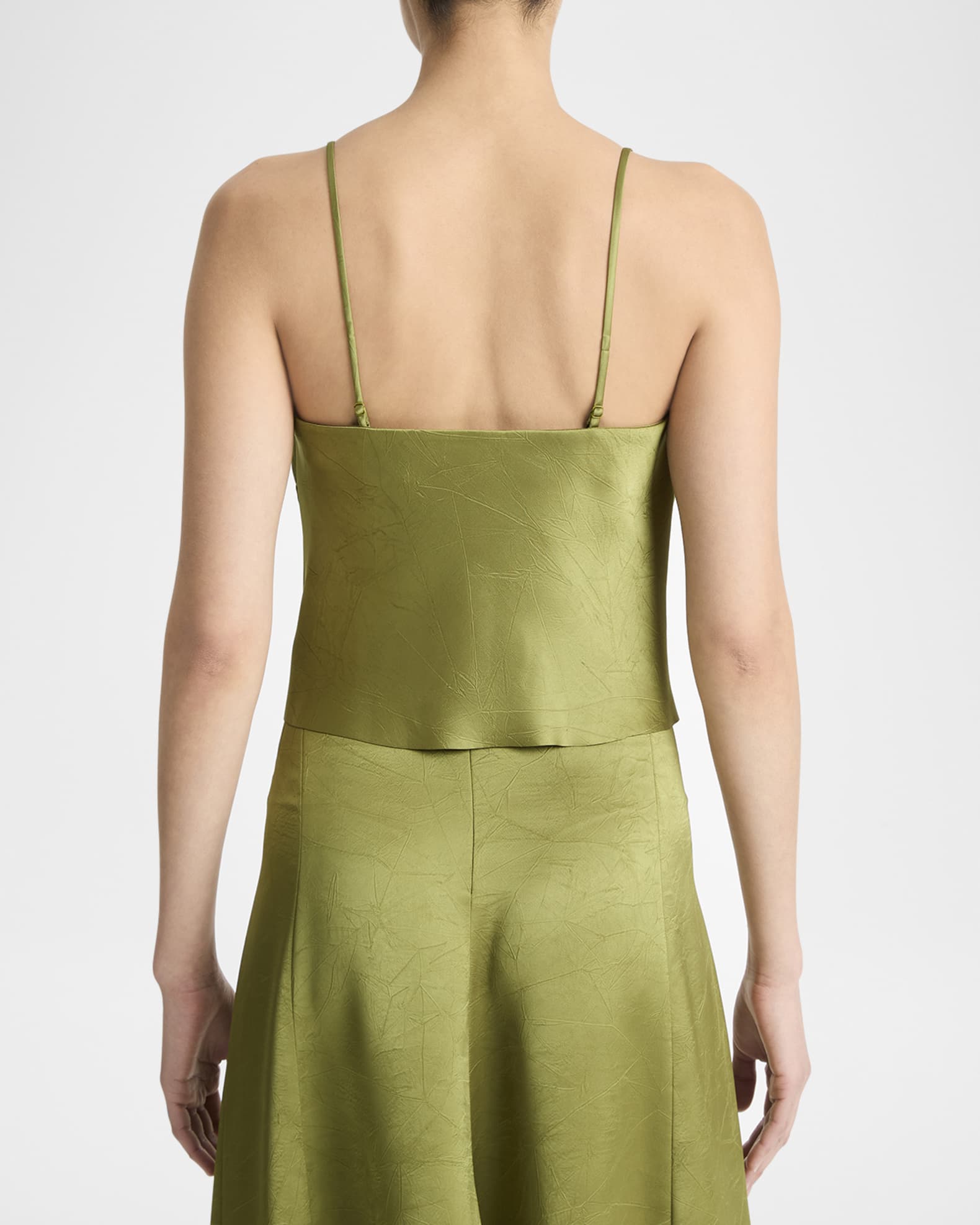 Vince Detachable-Strap Satin Top | Neiman Marcus