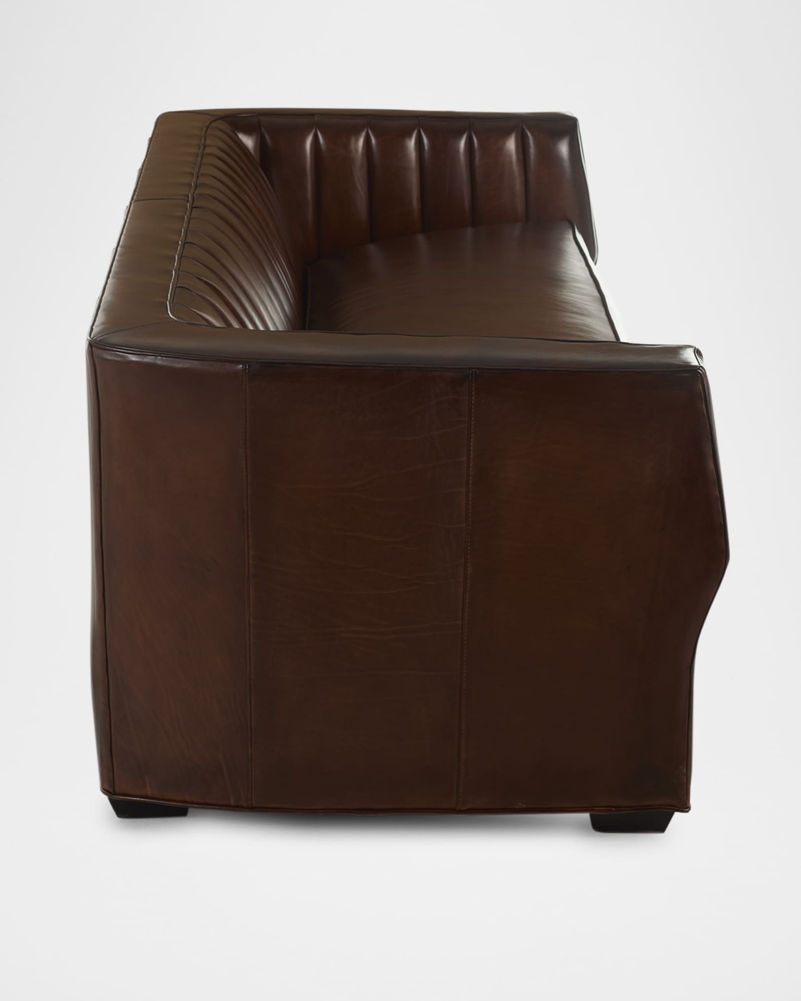 Old Hickory Tannery Ralston Channel-Tufted Leather Sofa, 84" | Neiman ...