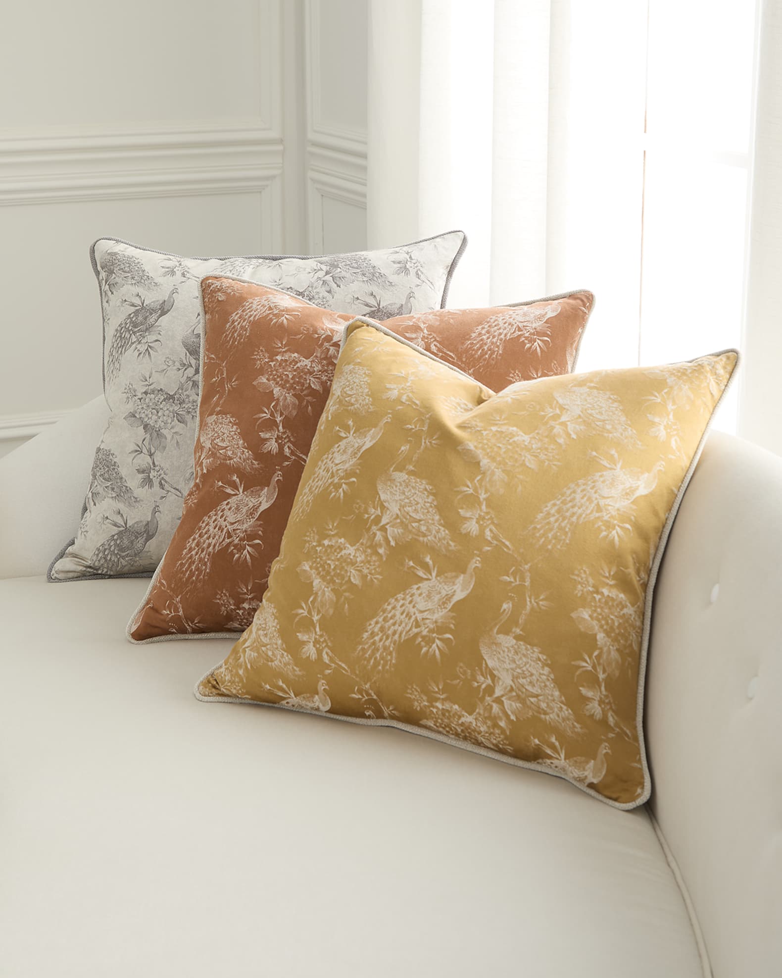 D.V. KAP Home Rococo Decorative Pillow, 24" Square | Neiman Marcus