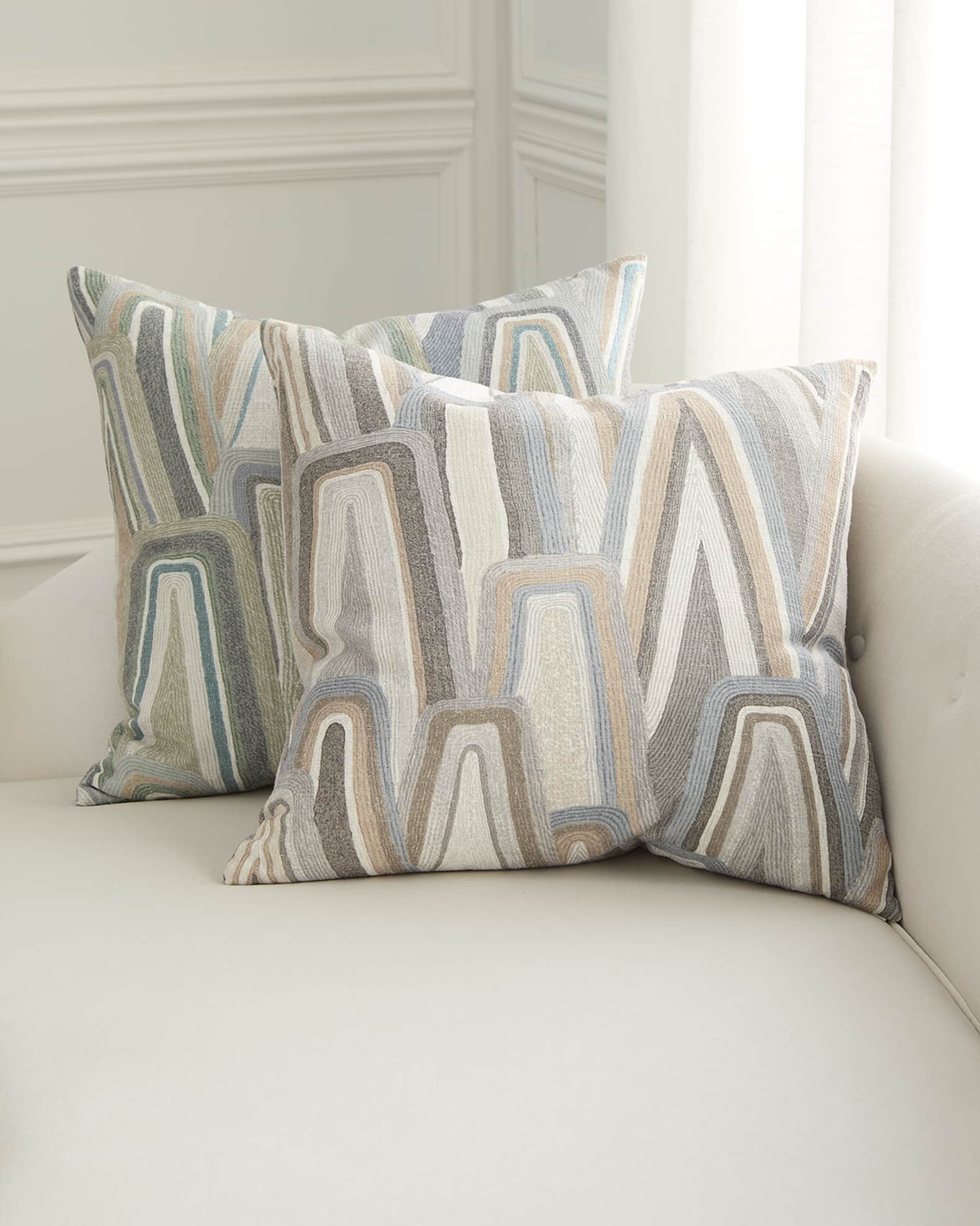 D.V. KAP Home Ridgepoint Decorative Pillow, 24" Square | Neiman Marcus