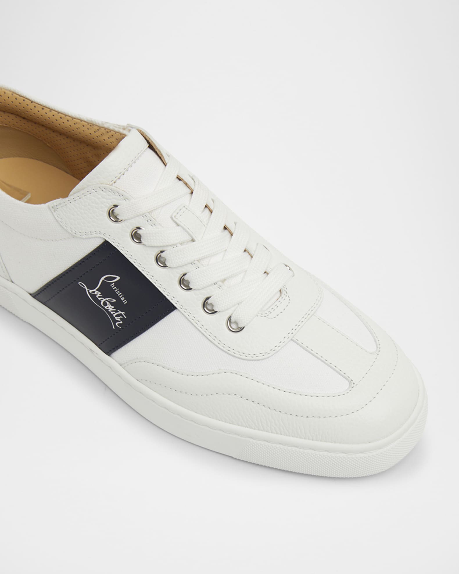 Christian Louboutin Men's Retero Canvas and Leather Low-Top Sneakers ...