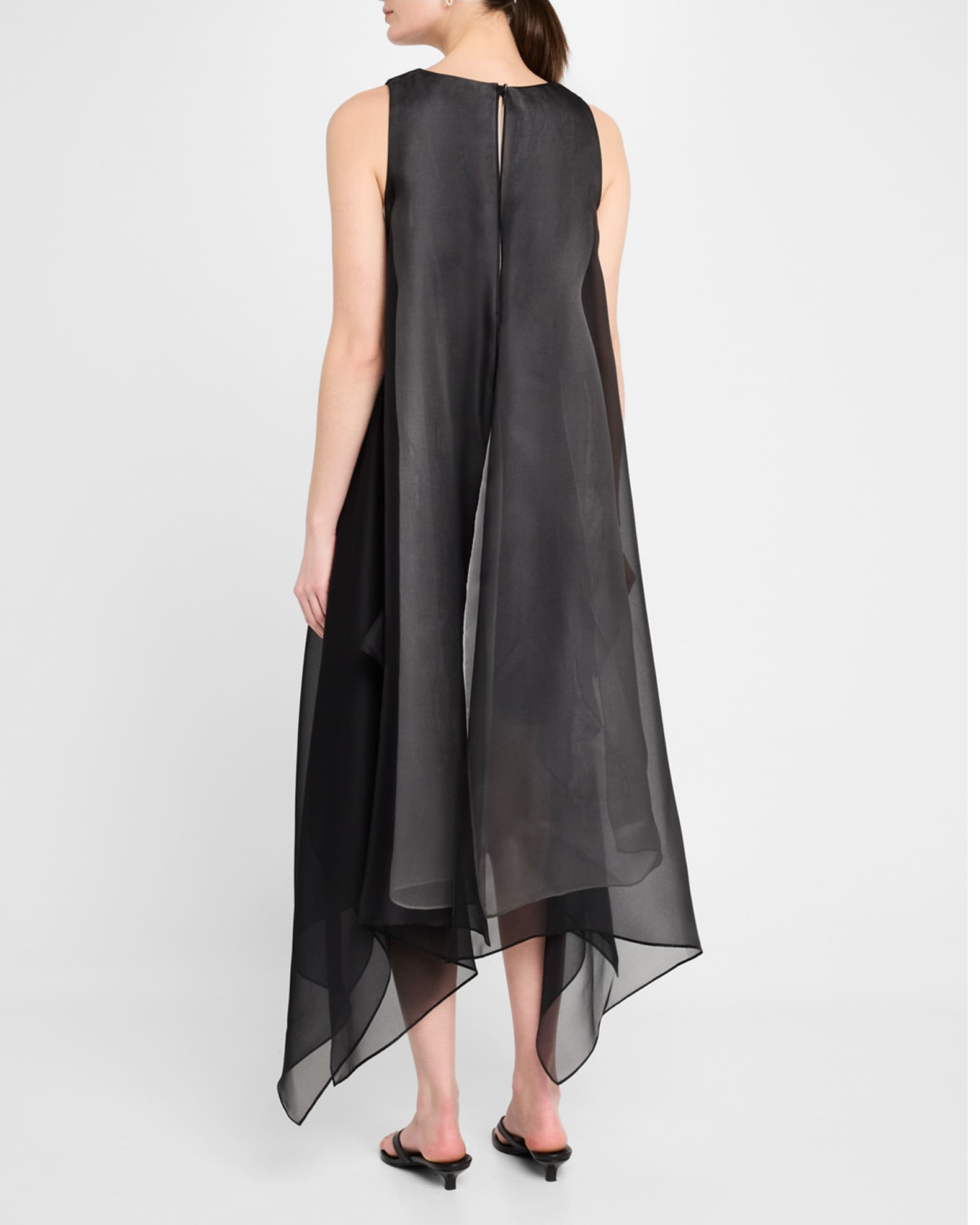 Lafayette 148 New York Handkerchief Silk Organza Maxi Dress | Neiman Marcus