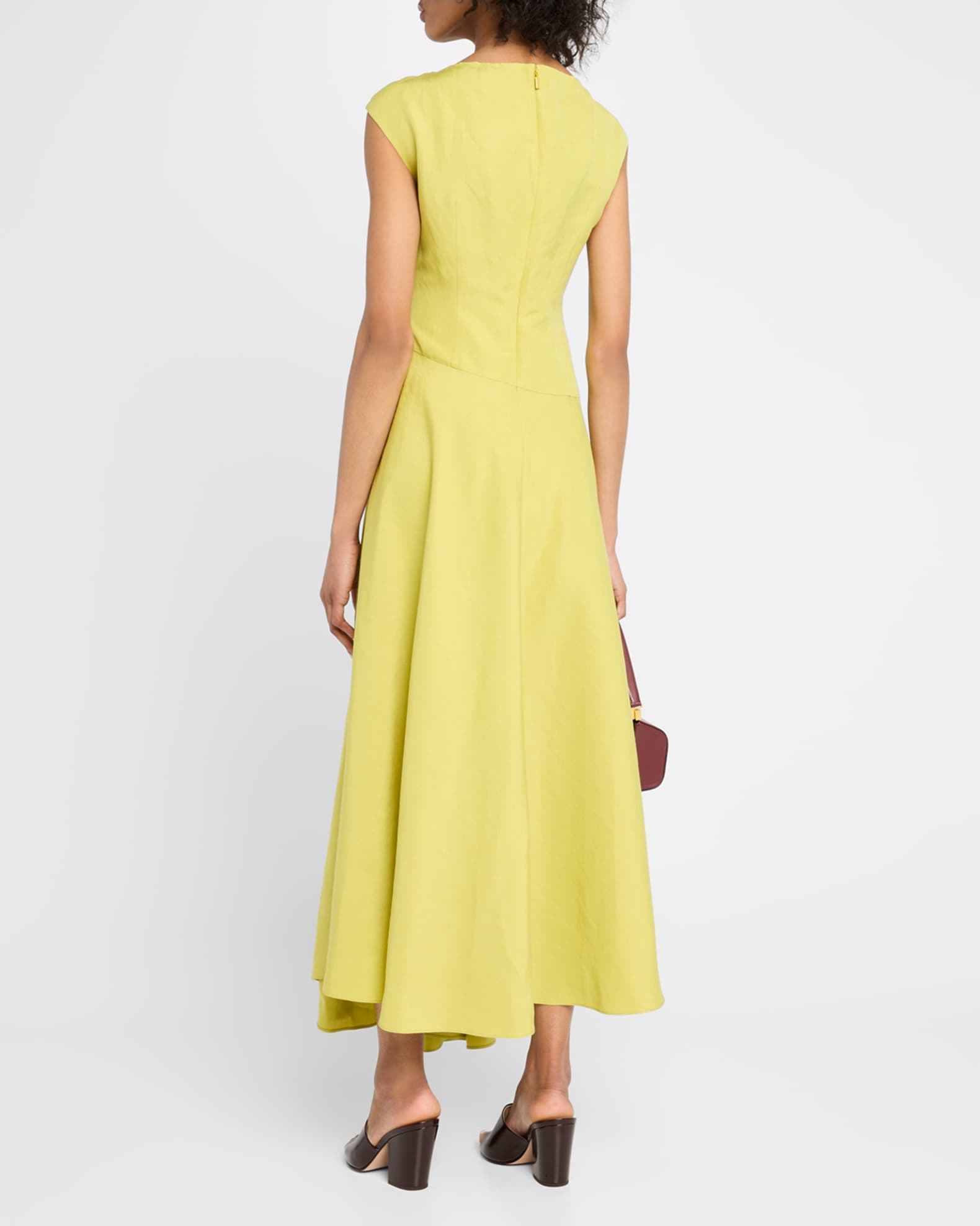 Lafayette 148 New York Drape-Front Asymmetric Dress | Neiman Marcus