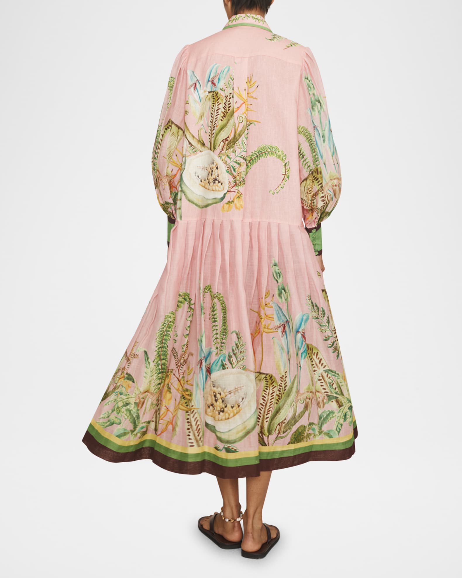 ALEMAIS Papaya Midi Shirtdress | Neiman Marcus