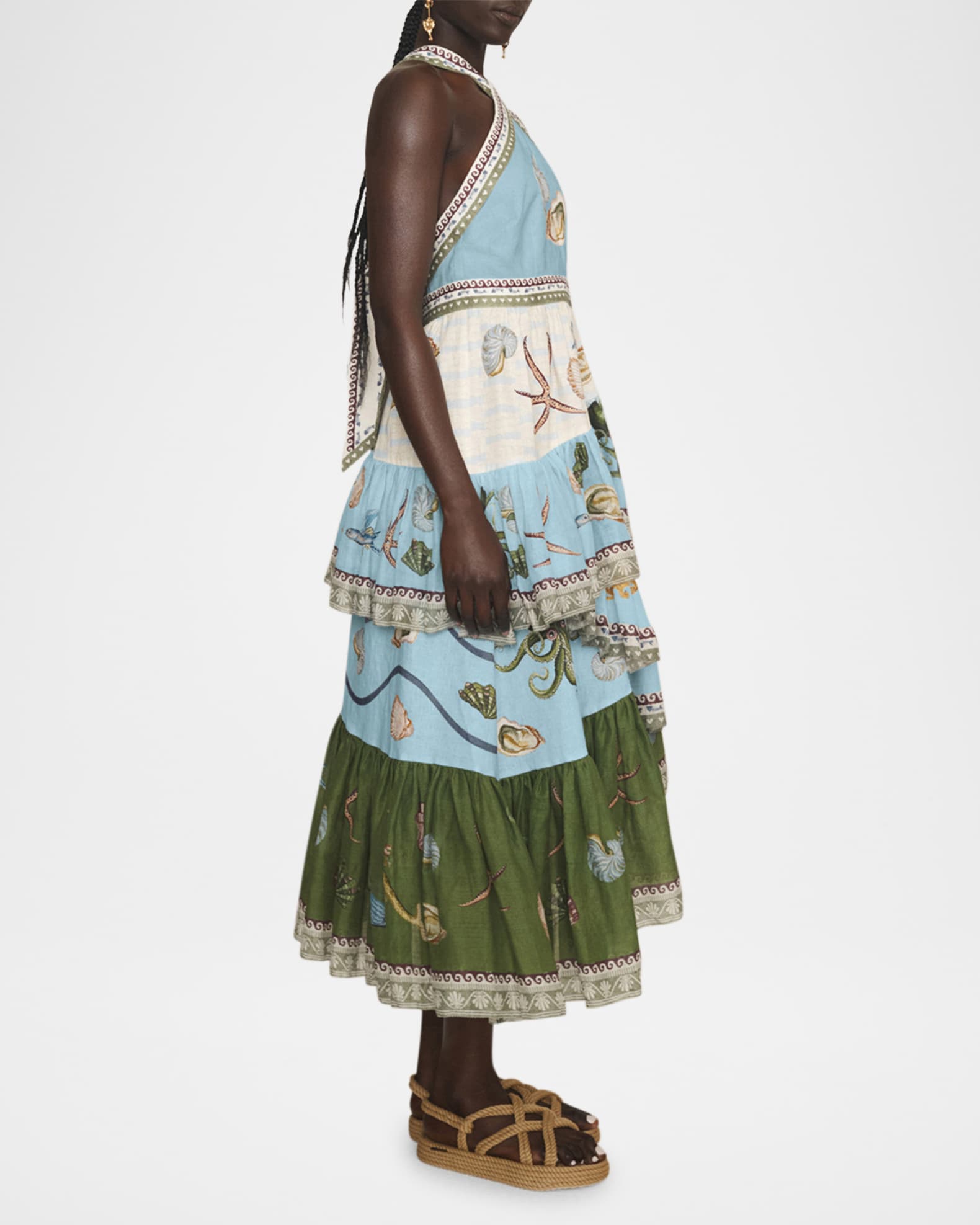 ALEMAIS Bath House Midi Dress | Neiman Marcus