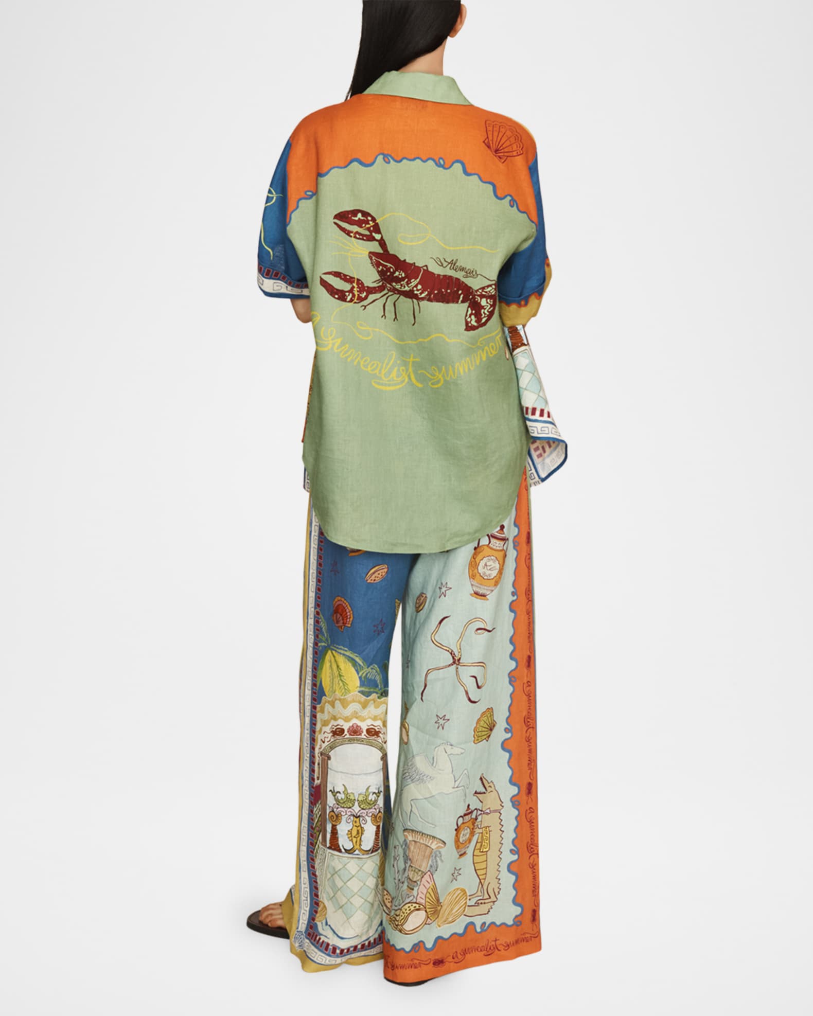 ALEMAIS Surrealist Summer Shirt | Neiman Marcus