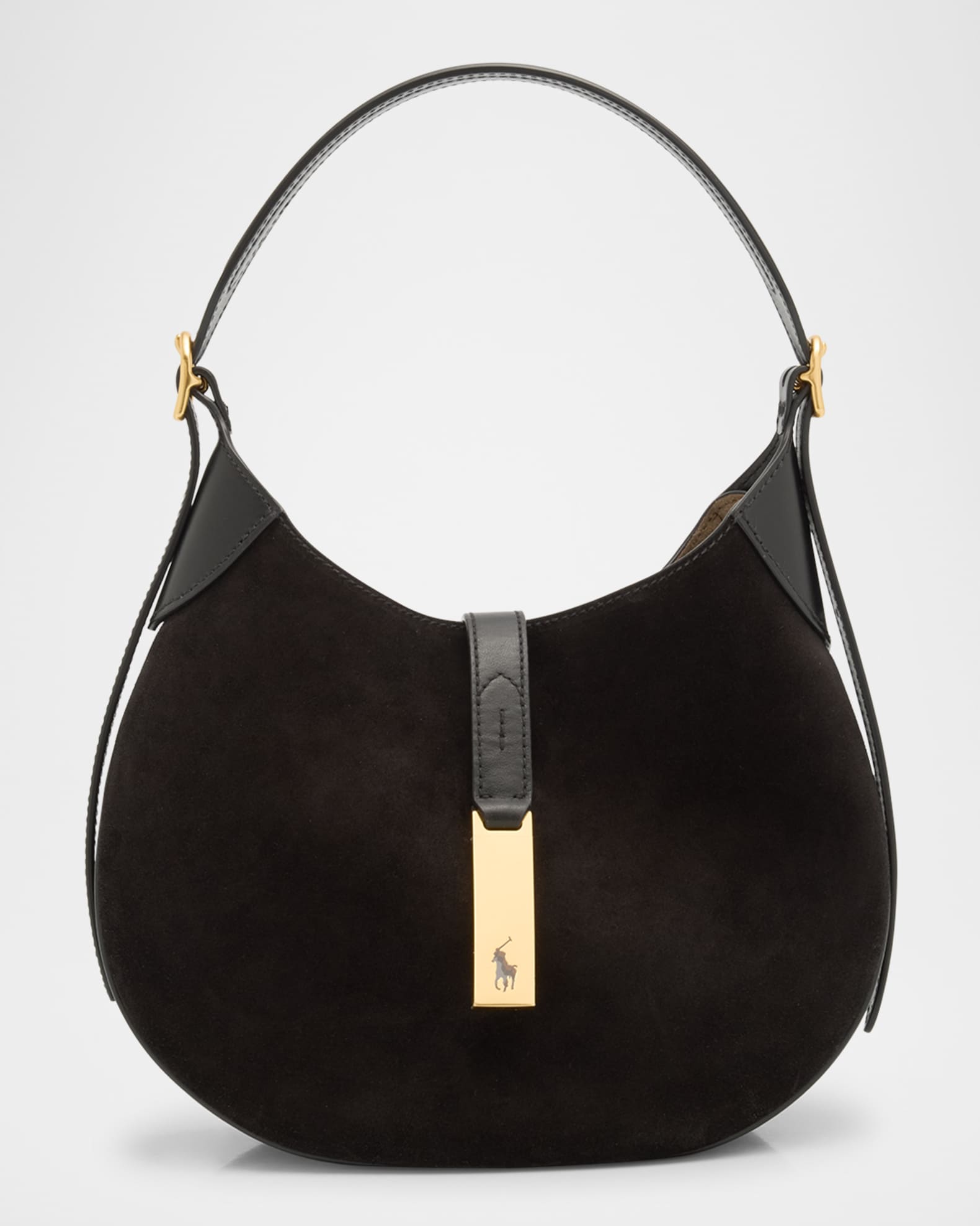 Polo Ralph Lauren Polo ID Small Suede Shoulder Bag | Neiman Marcus