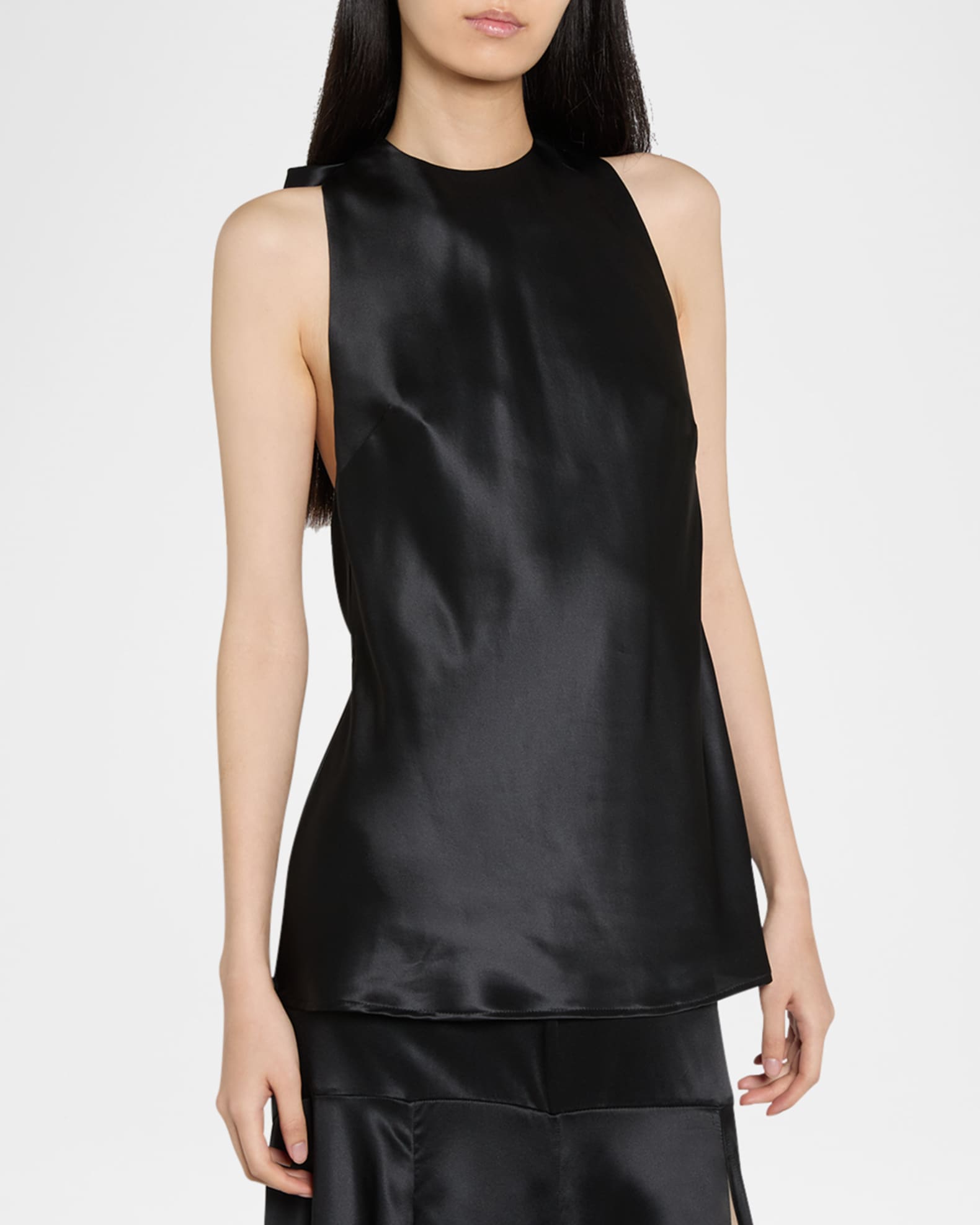 Simone Rocha Bow Sleeveless Silk Halter Top | Neiman Marcus