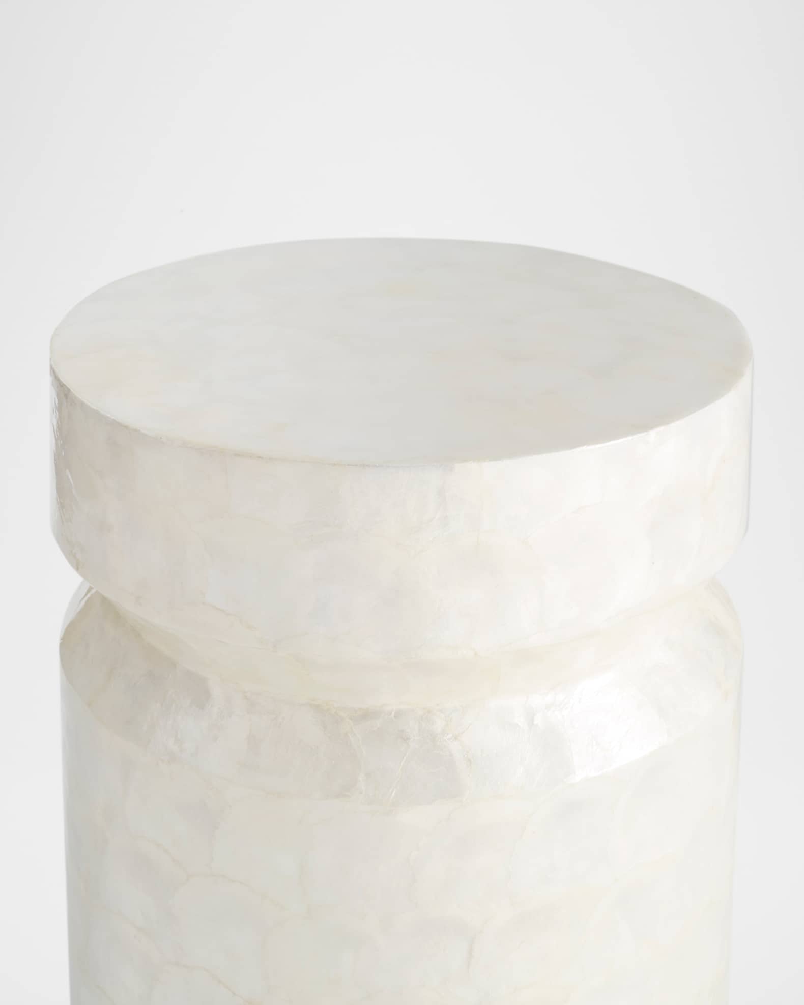Triton Capiz Shell Side Table | Neiman Marcus