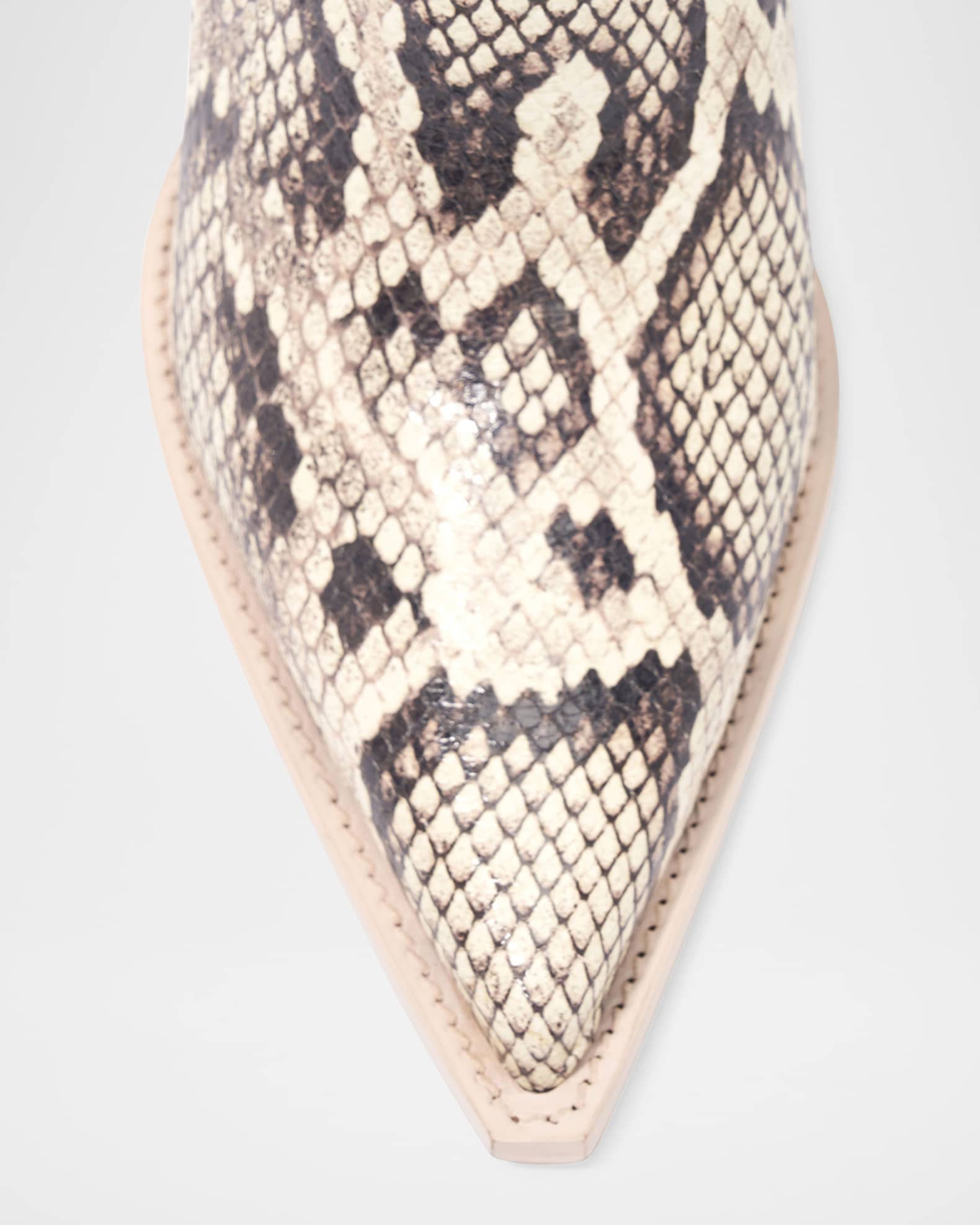 Partlow Kelley Python-Embossed Western Mule Pumps | Neiman Marcus