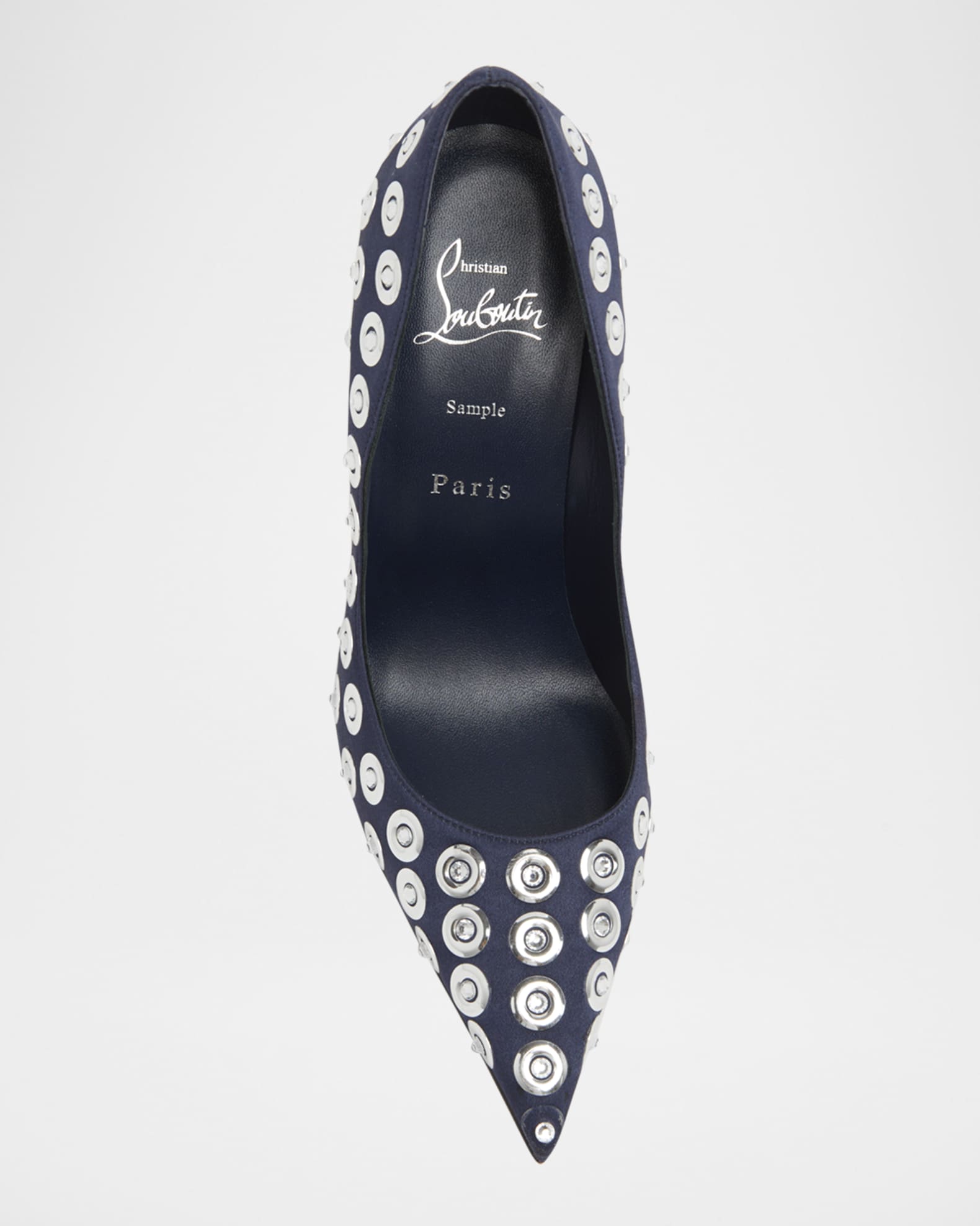 Christian Louboutin Miss Z Silk Crystal Red Sole Pumps Christian Louboutin Miss Z Silk Crystal Red Sole Pumps