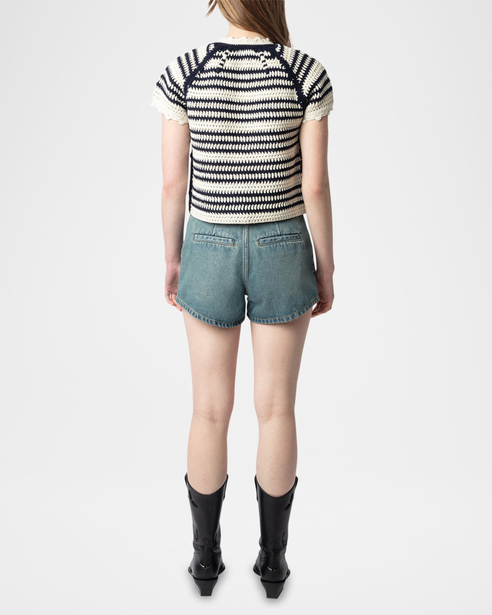 Zadig & Voltaire Zelie Open Crochet Cardigan | Neiman Marcus