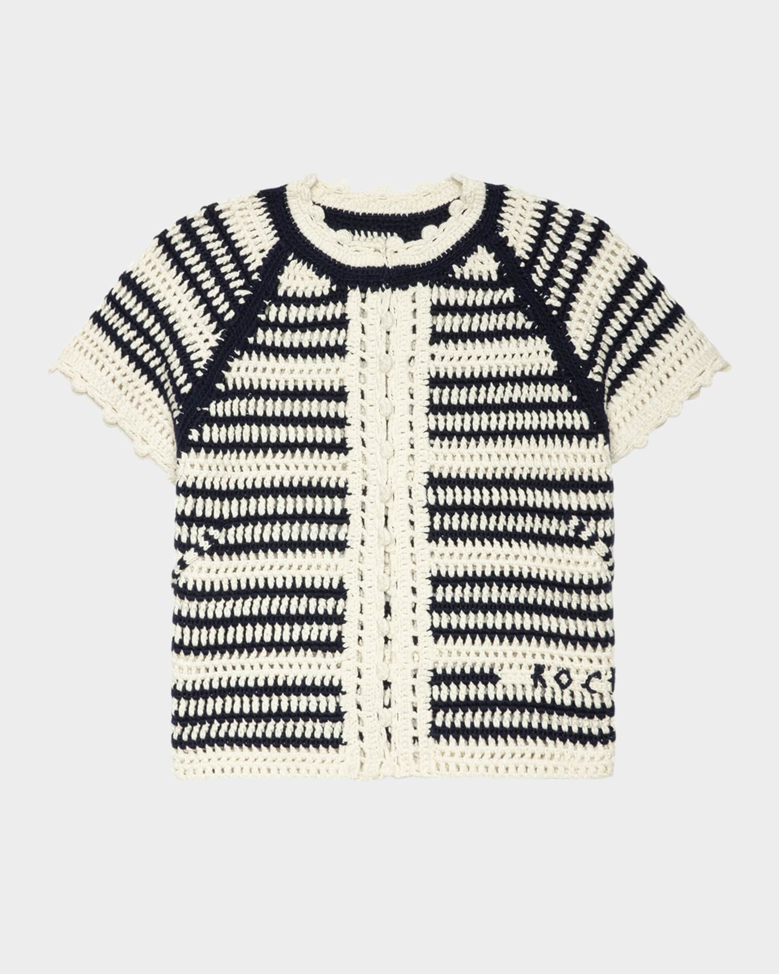 Zadig & Voltaire Zelie Open Crochet Cardigan | Neiman Marcus