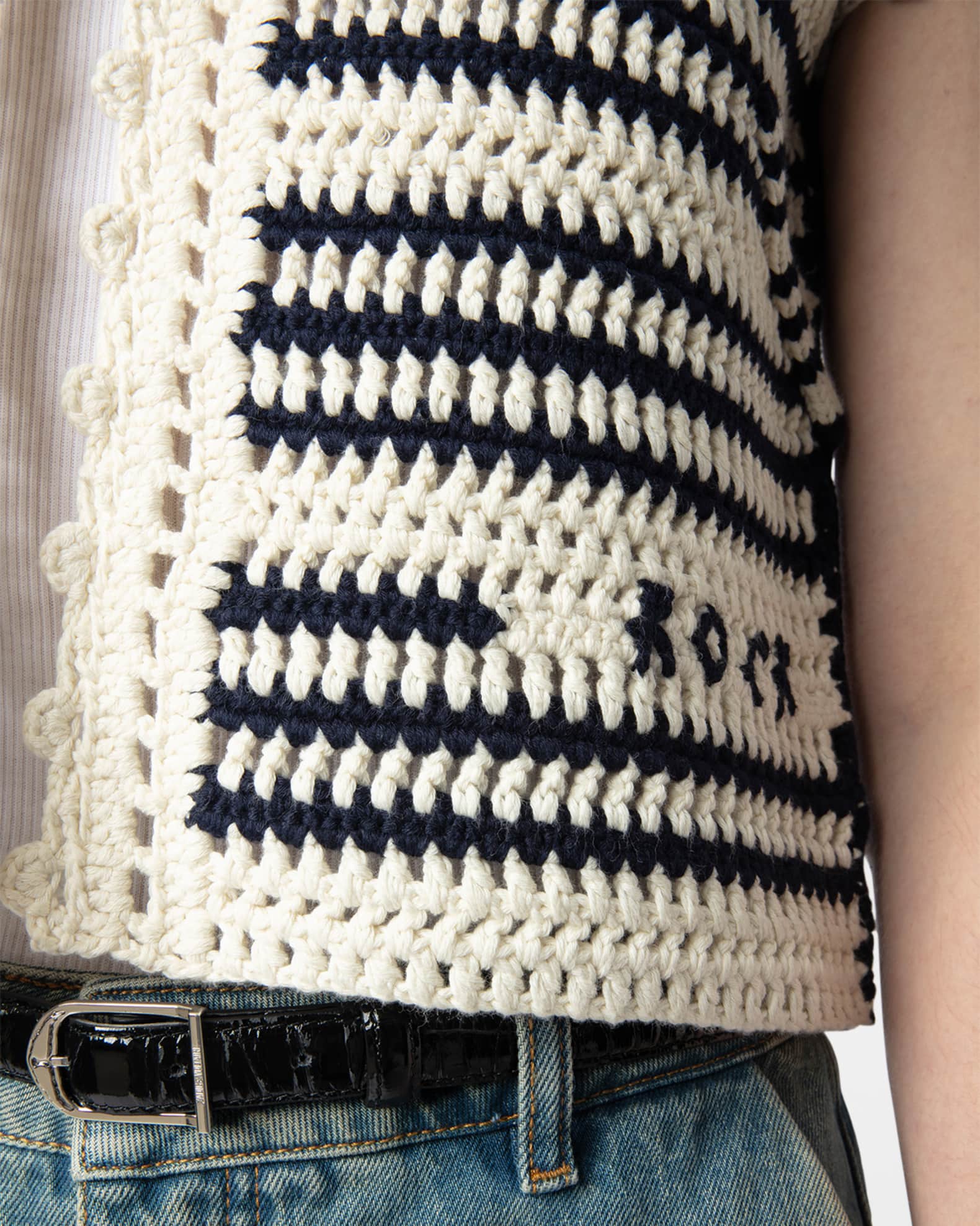 Zadig & Voltaire Zelie Open Crochet Cardigan | Neiman Marcus