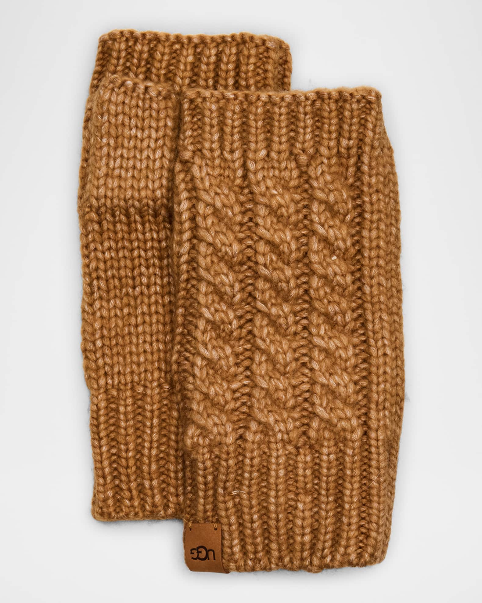 UGG Cable Knit Fingerless Gloves | Neiman Marcus