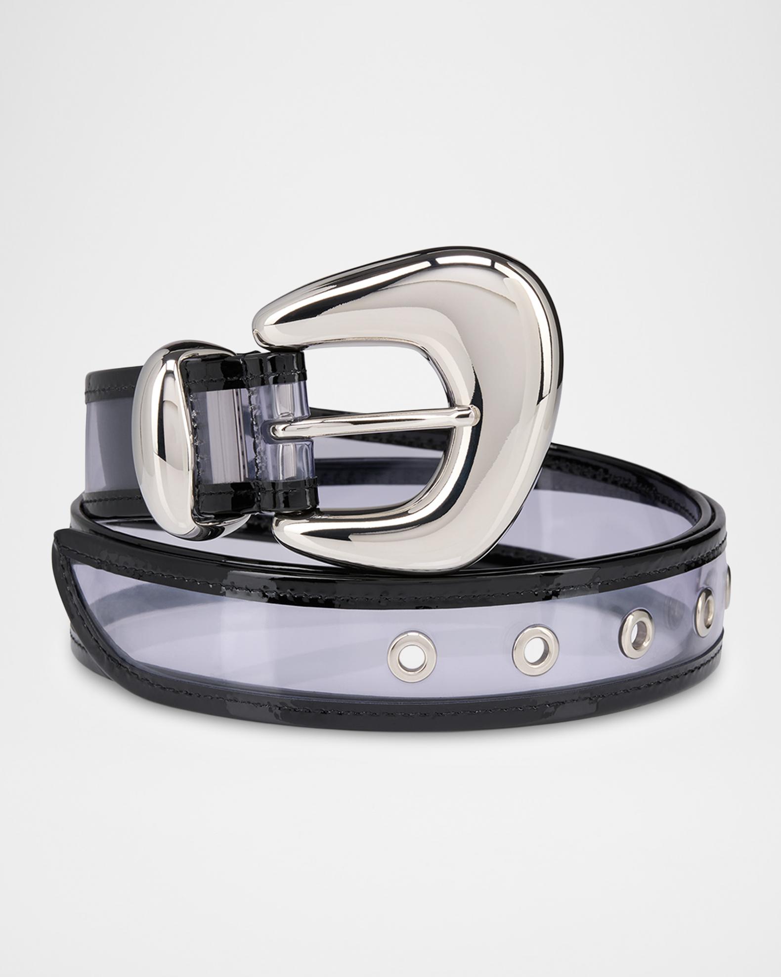 Christian Louboutin Bubble Belt in Clear PVC and Patent Leather ...