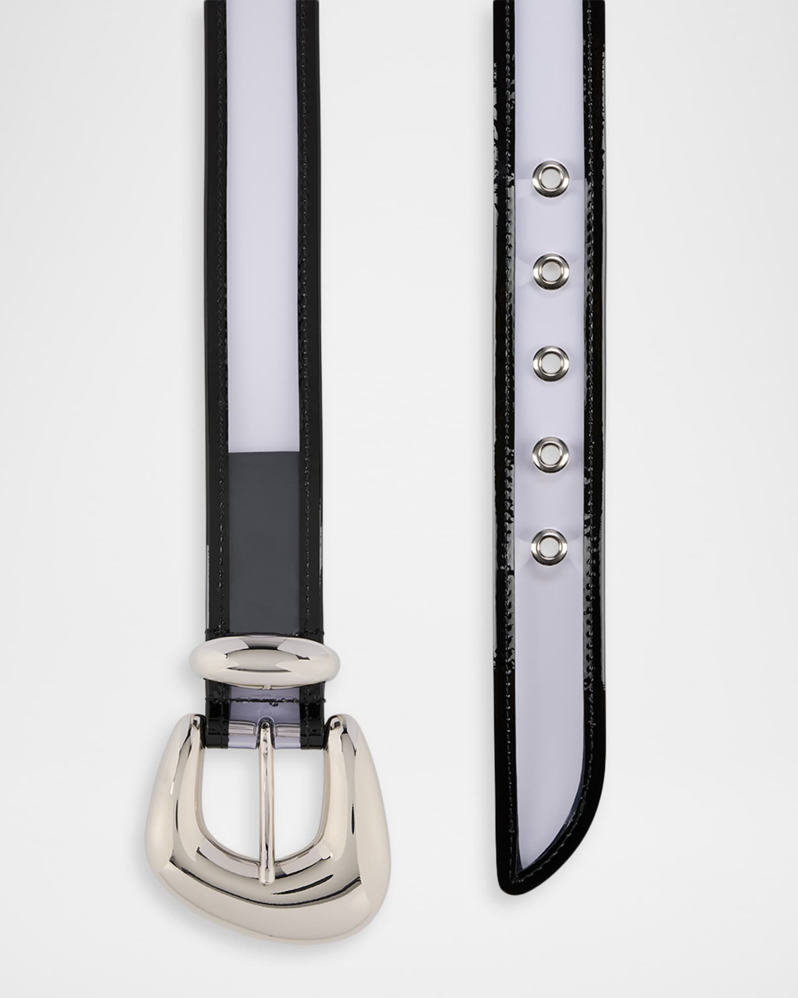 Christian Louboutin Bubble Belt in Clear PVC and Patent Leather ...