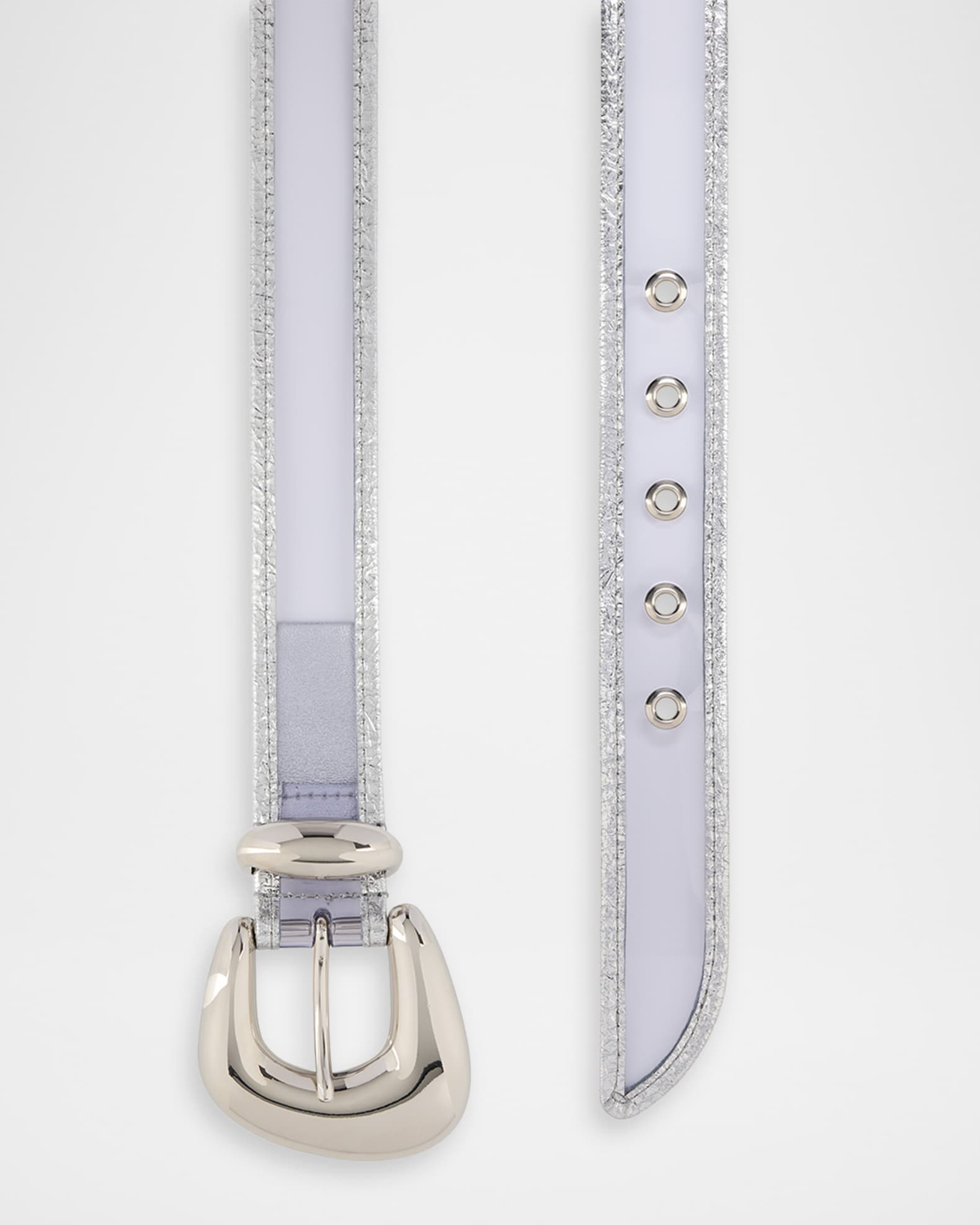 Christian Louboutin Bubble Belt in Clear PVC and Laminated Leather ...