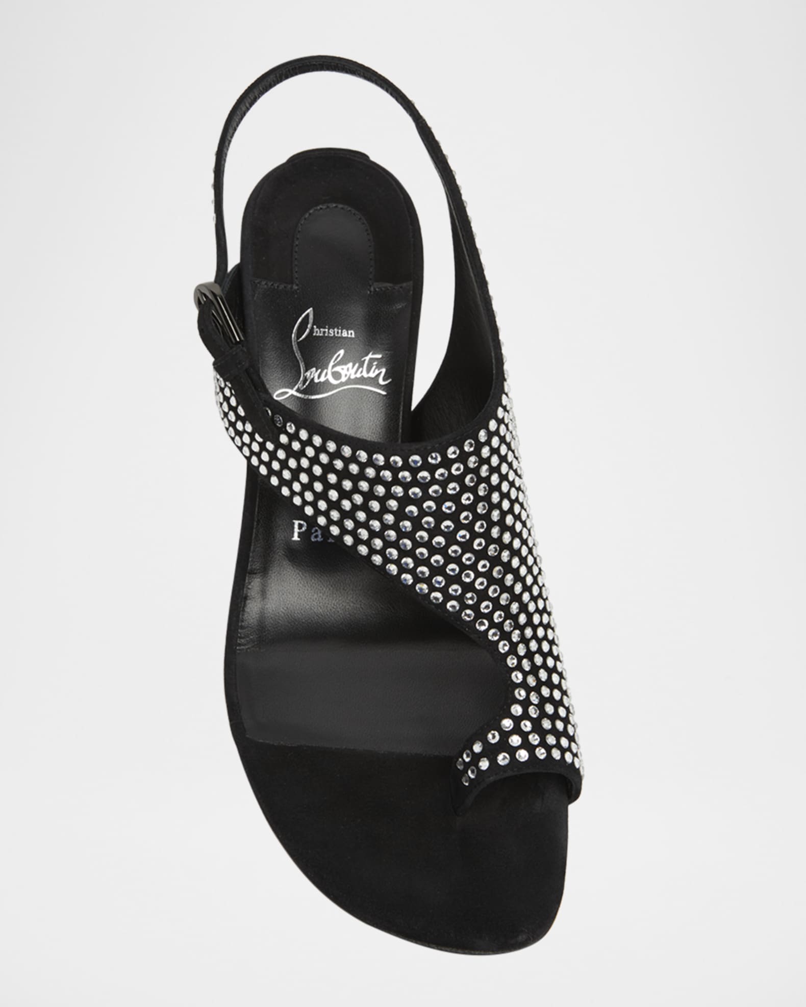 Christian Louboutin Viva Condora Asymmetrical Red Sole Sandals | Neiman ...