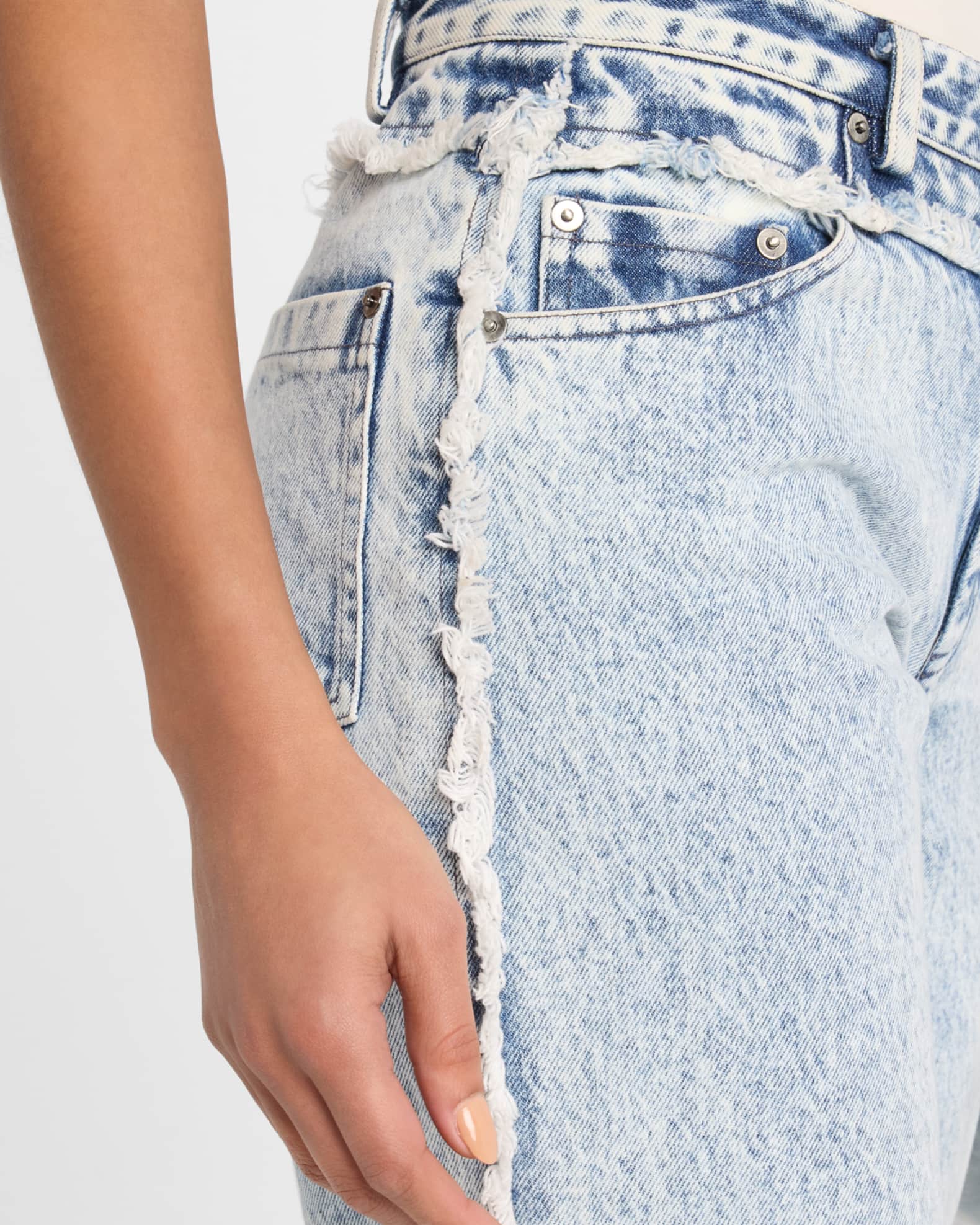 LAPOINTE Denim Double Seam Pants | Neiman Marcus